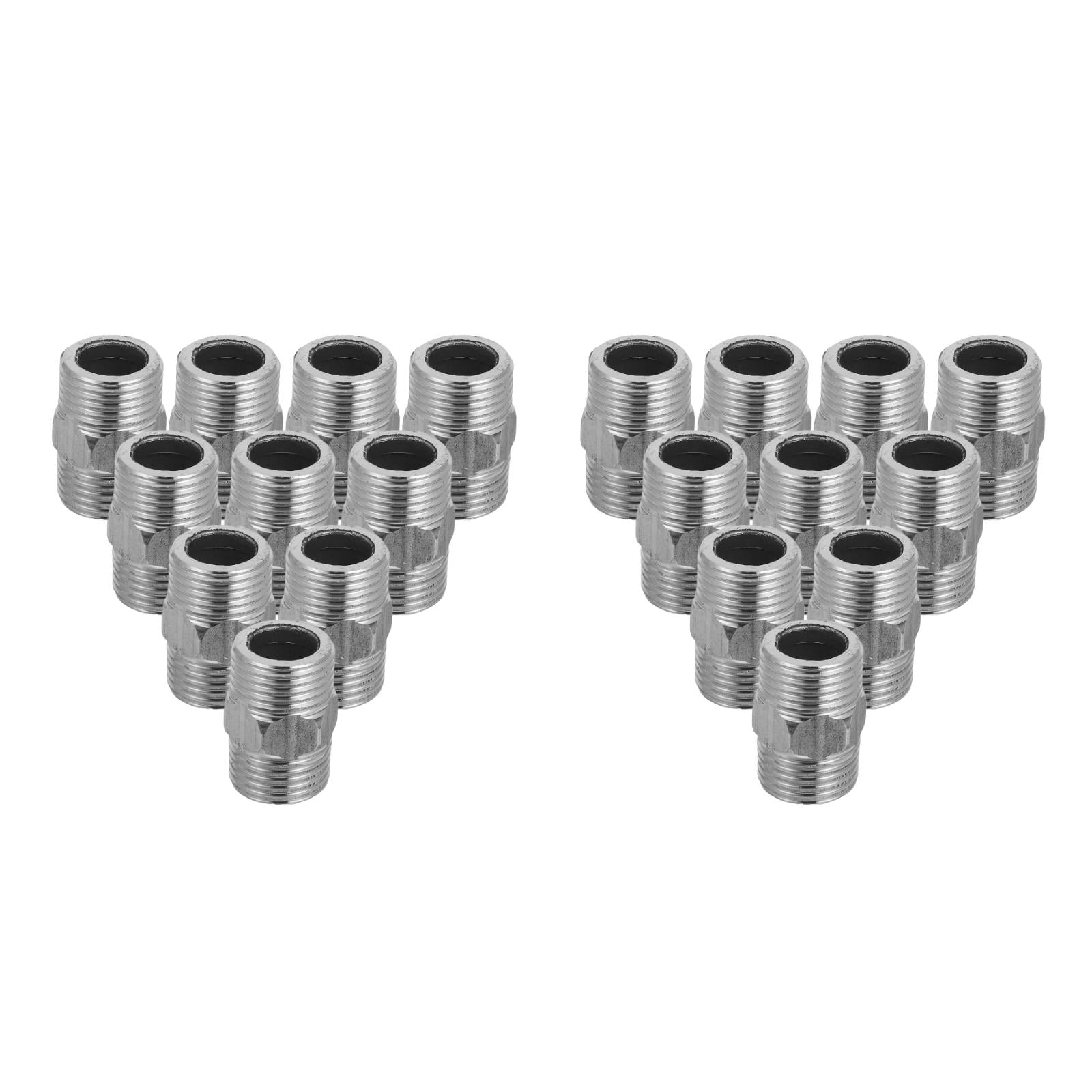 Masteelf 20 Pcs Male Pipe Fittings Stainless Steel Male Threaded Pipe ...