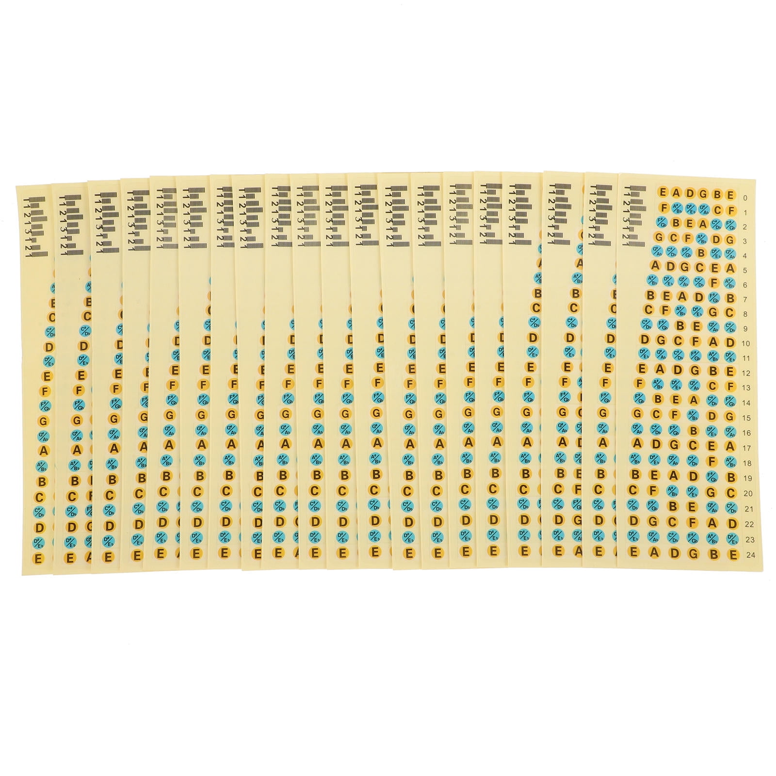 Masteelf 20 Pcs Note Sticker for The Fretboard Guitar Stickers ...