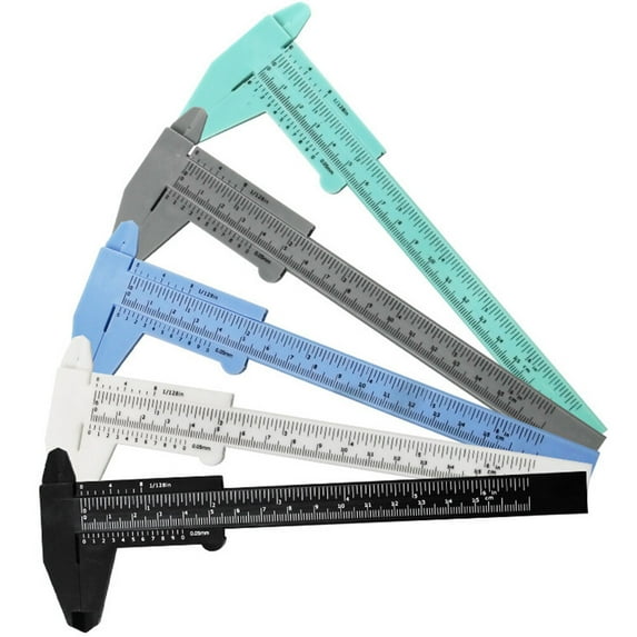 Masteelf 20 Pcs Plastic Vernier Caliper Portable Caliper Vernier Ruler ...