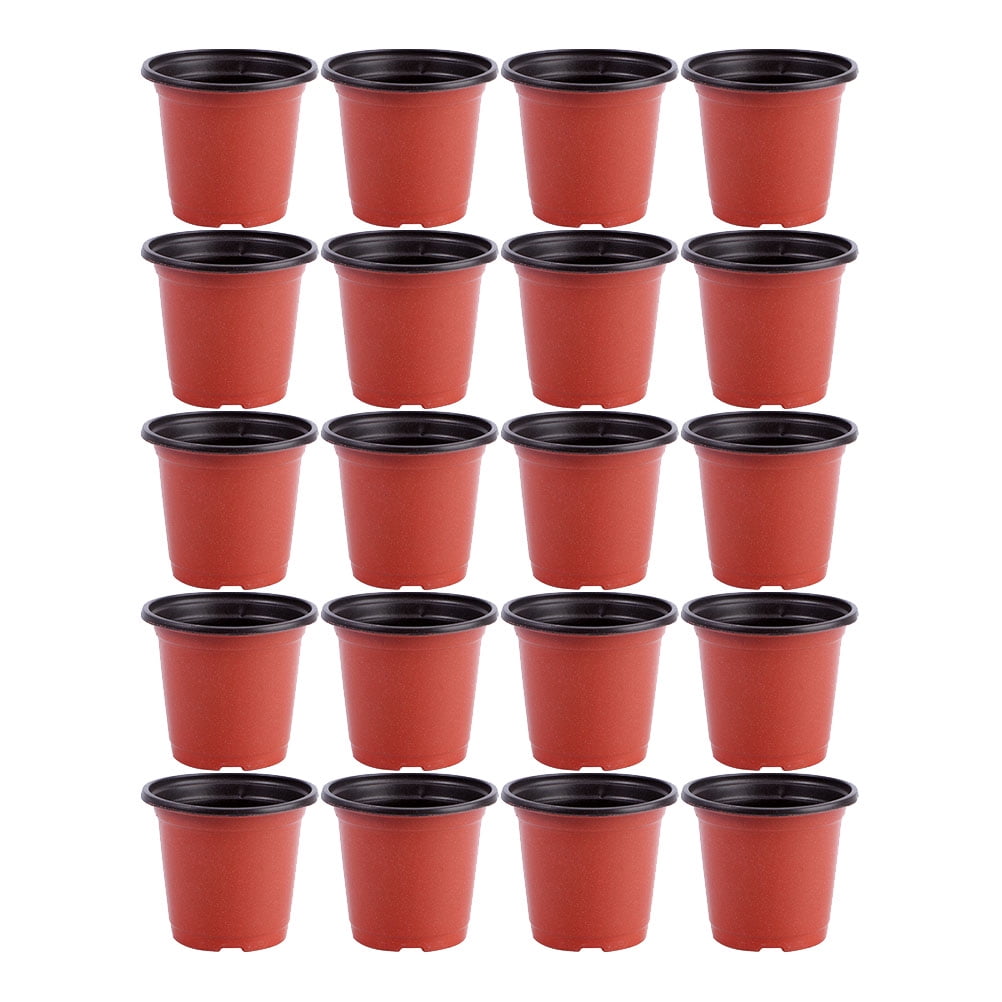 Masteelf 20 Pcs Soft Plastic Flower Pot Outdoor Plant Cylindrical Pots ...