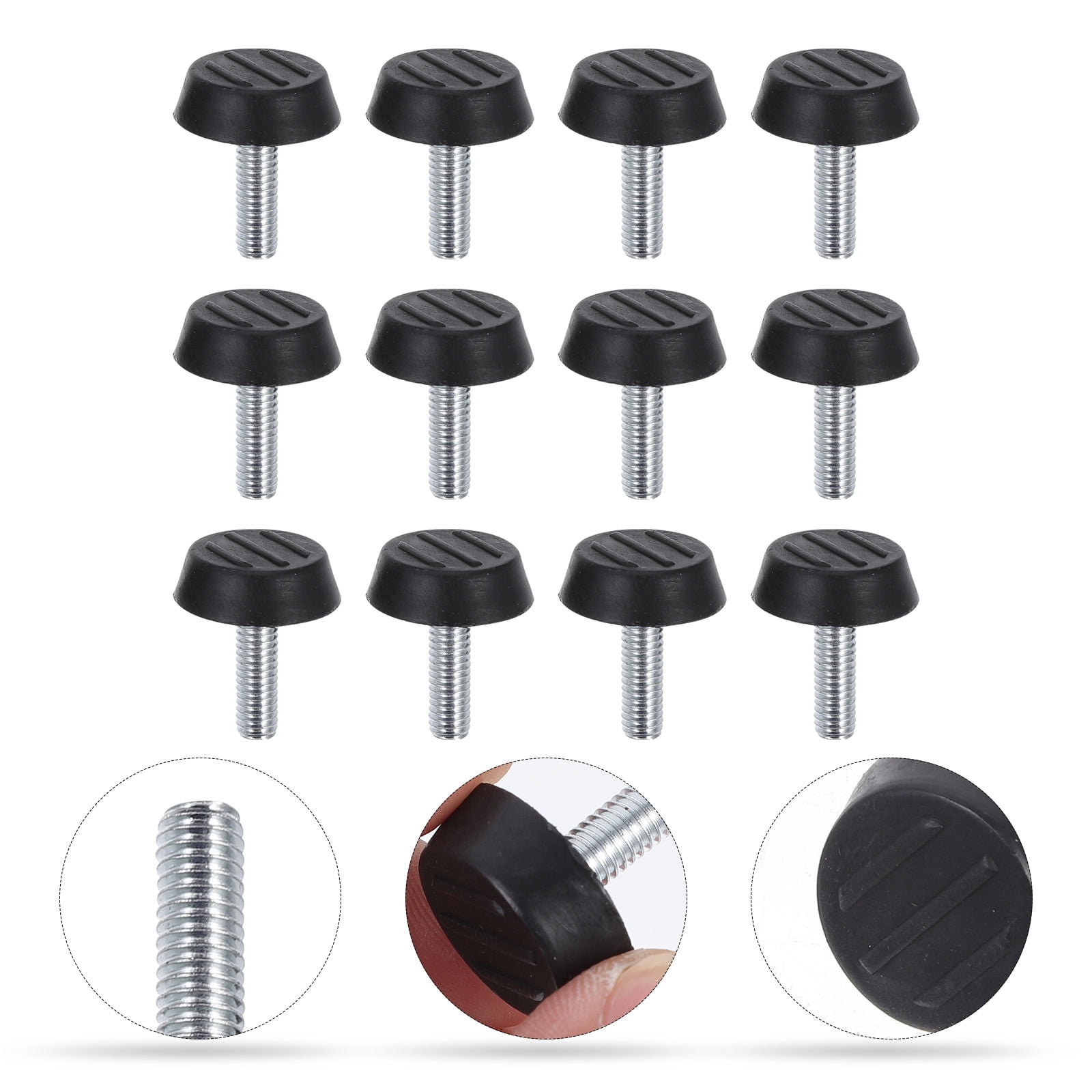 Masteelf 20 Pcs Table Chair Levelers Threaded Furniture Adjustable Leg ...