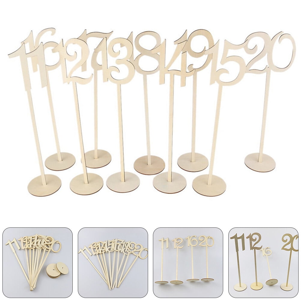 Masteelf 20 Pcs Wedding Table Number 1-20 Seating Chart Board Dining ...