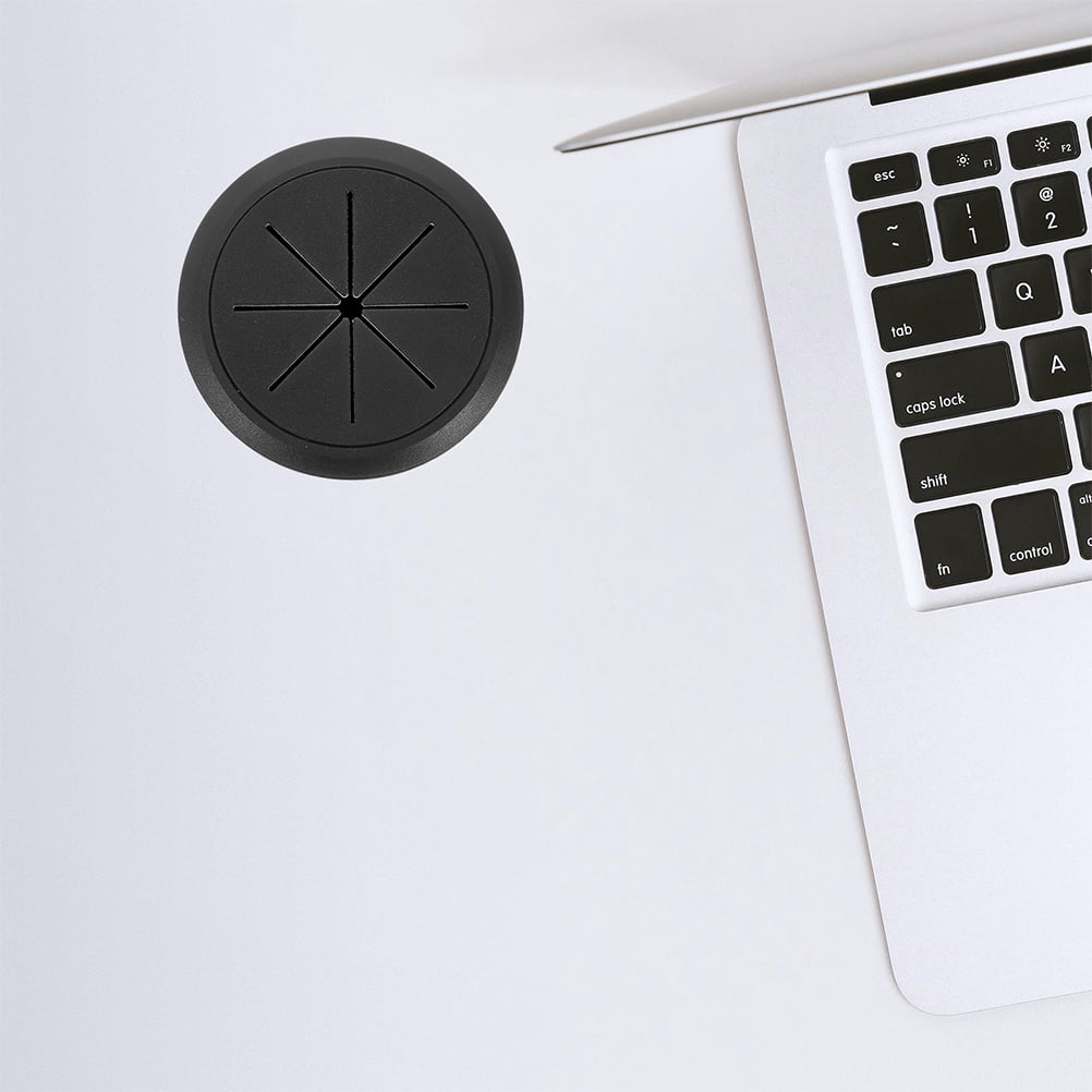 Masteelf 20 Pcs Wiring Hole Cover Cables Wire Grommet Office Work Black ...