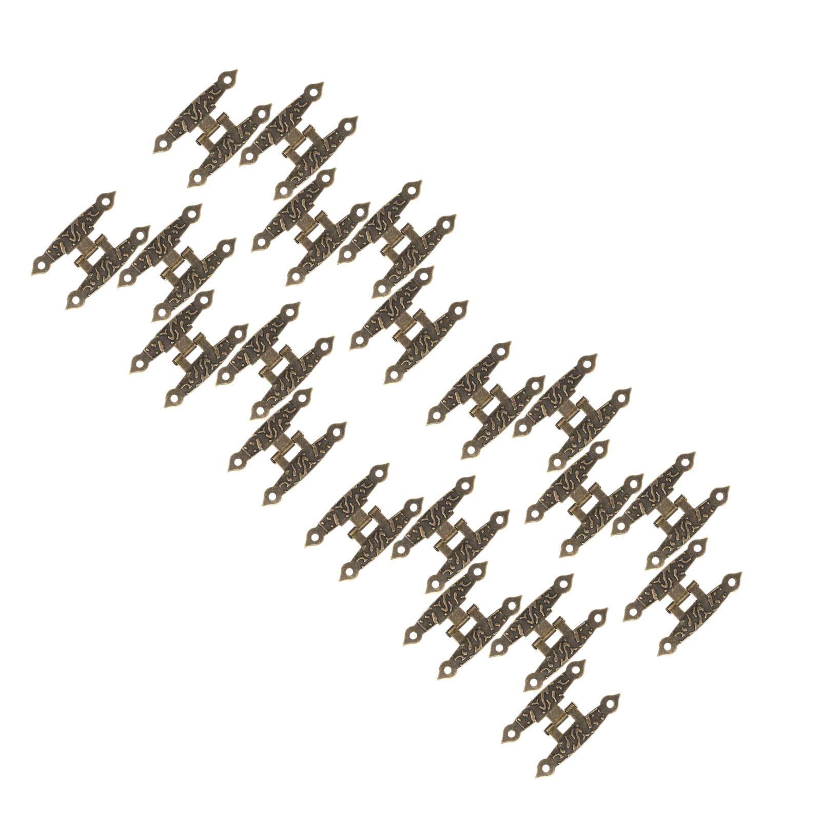 Masteelf 20 Pcs Wooden Box Hinges Durable Iron Hinges H Type Hinges ...