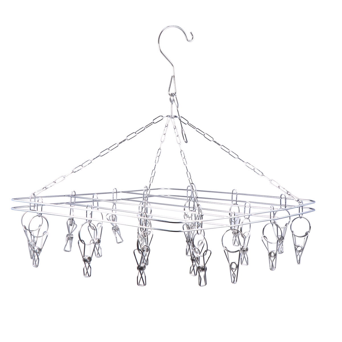 Masteelf 20 Pegs Drying Rack for Washing Line Wire Hangers - Walmart.com