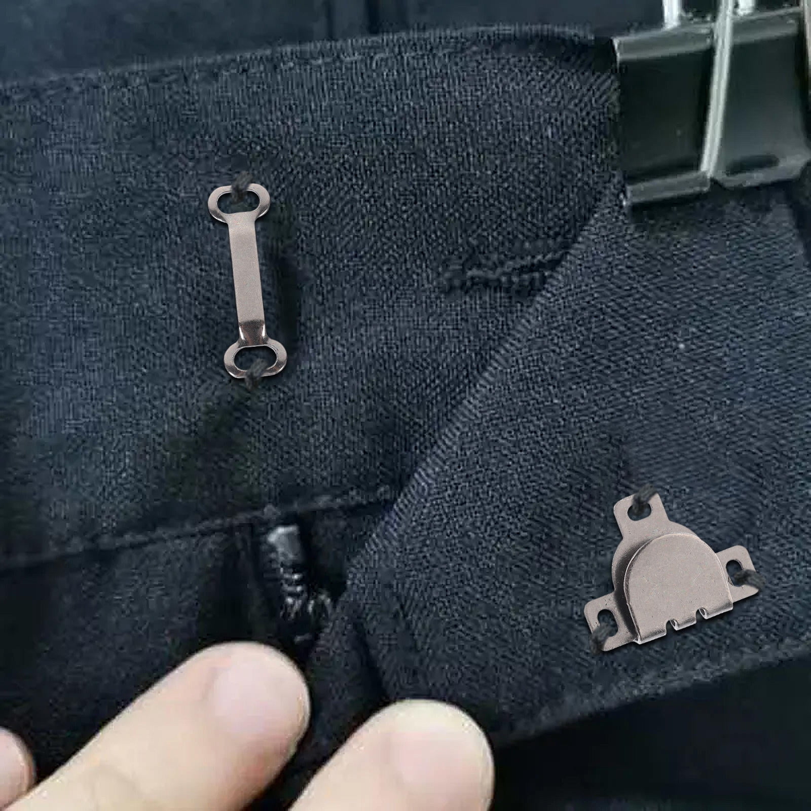 Masteelf 20 Set Trouser Fasteners Hook and Bar Sew On Eye Fastener ...