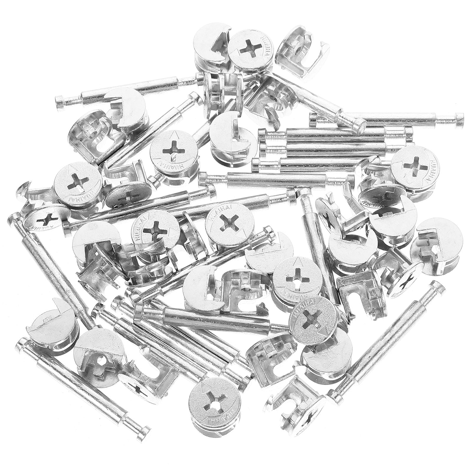 Masteelf 20 Sets Dowel Furniture Panel Connectors Locking Cam Dowels ...