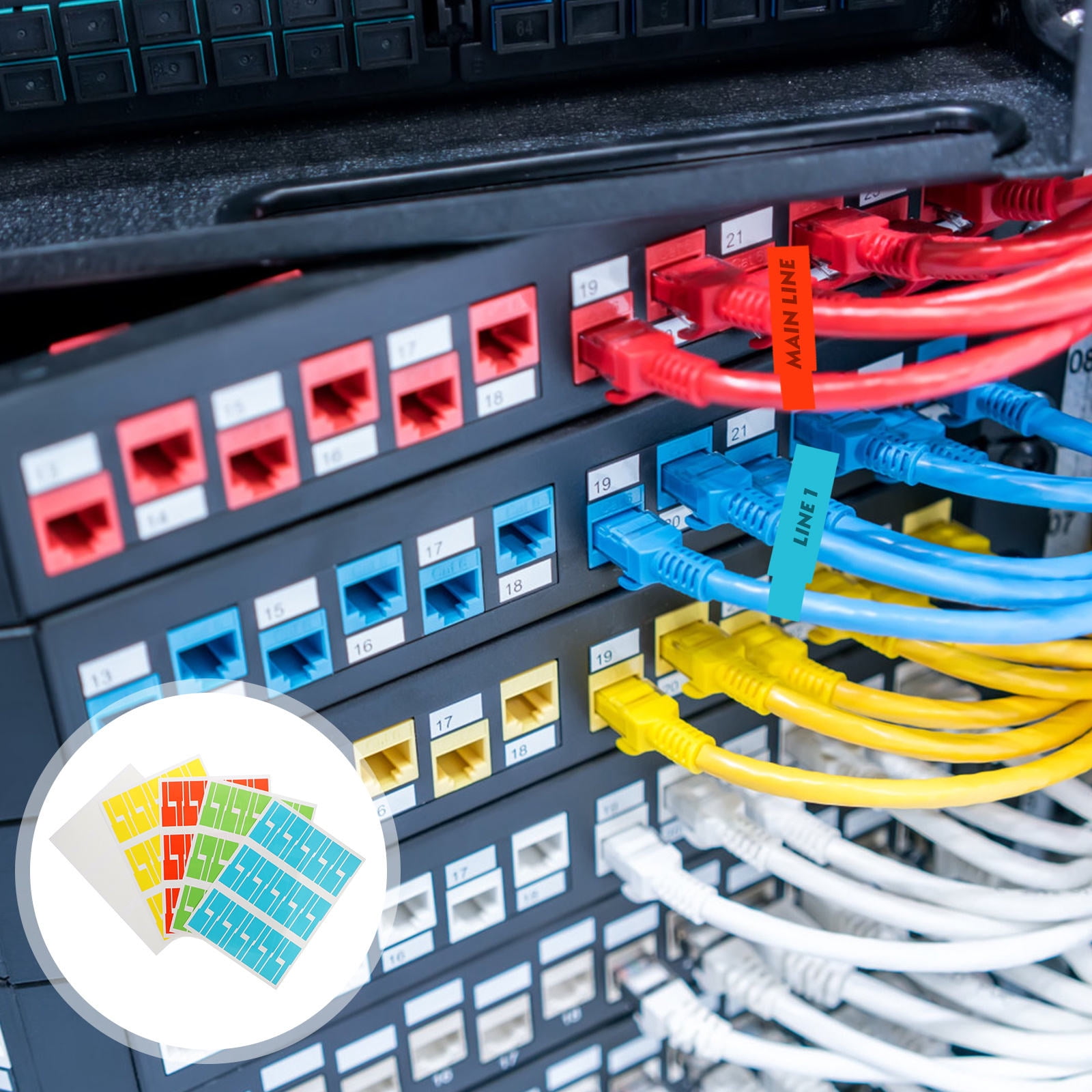 Masteelf 20 Sheets/600pcs Self Adhesive Wire Labels Network Cable ...