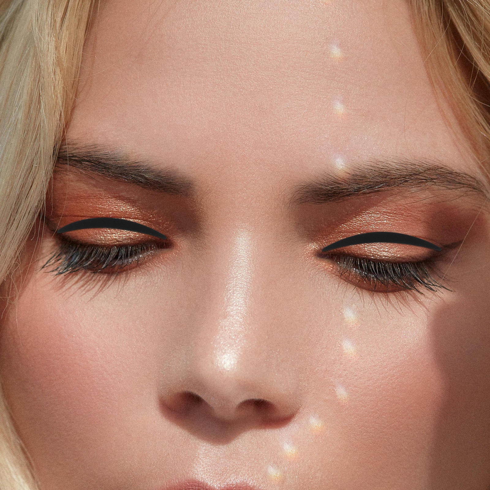 Masteelf 20 Sheets Black Self Adhesive Temporary Single Sided Sticky Eye Makeup Eyeliner Sticker ...