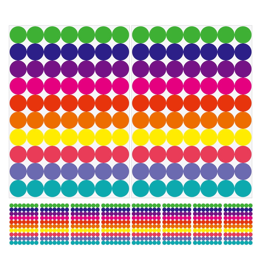 Masteelf 20 Sheets Handwritten Diy Dot Stickers Round Sealing Labels ...