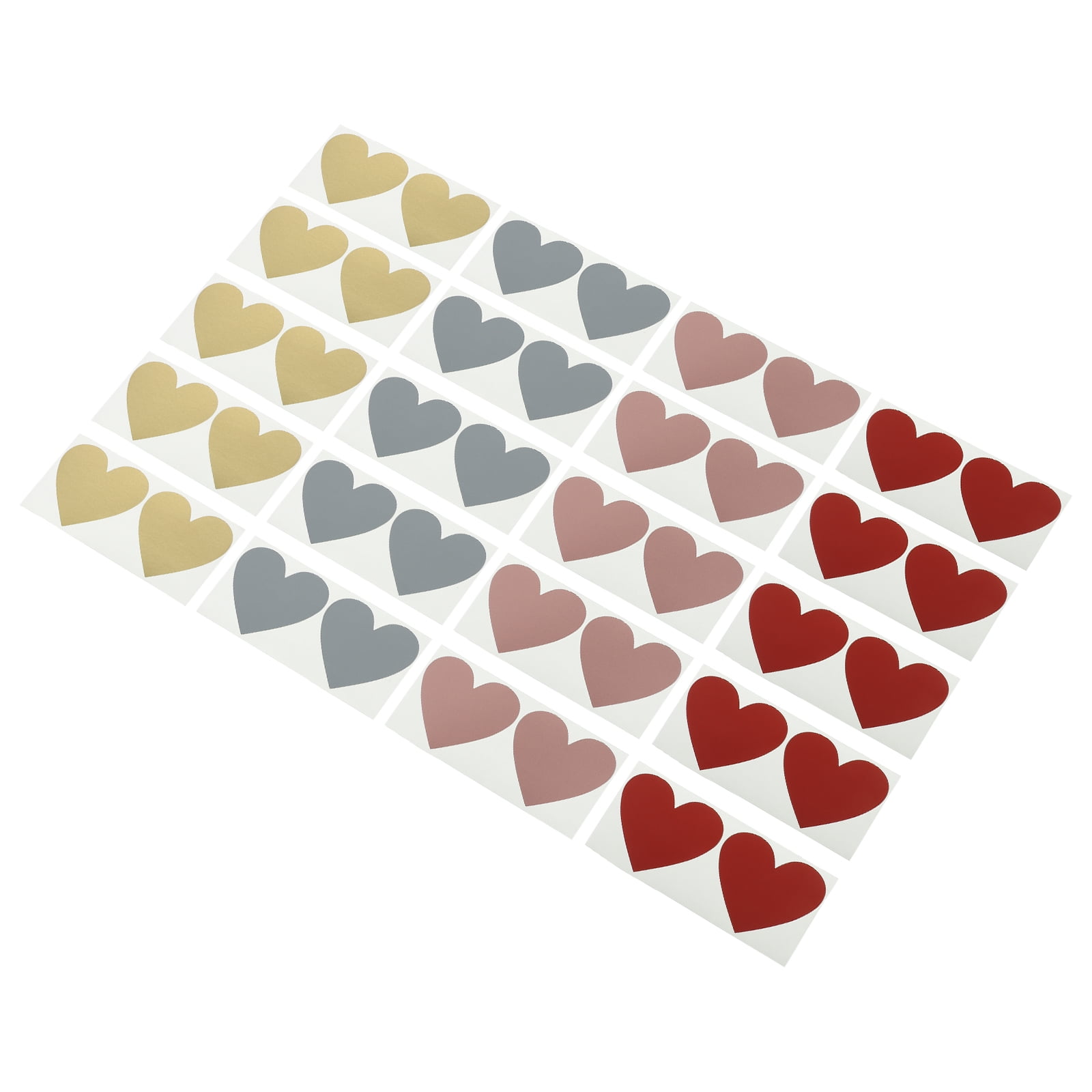 Masteelf 20 Sheets Scratch Off Labels Stickers Heart Shaped Adhesive ...