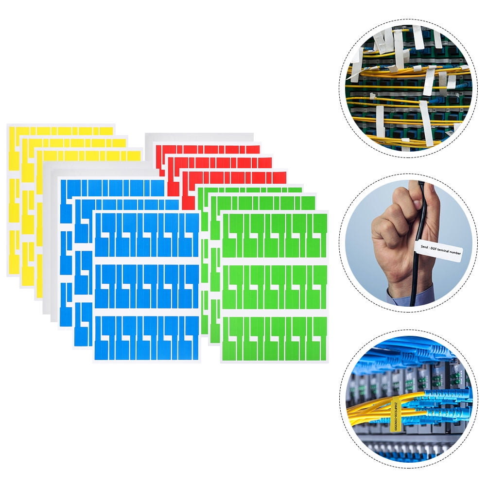 Masteelf 20 Sheets Wire Label Stickers Office Cable Labels Organizer ...