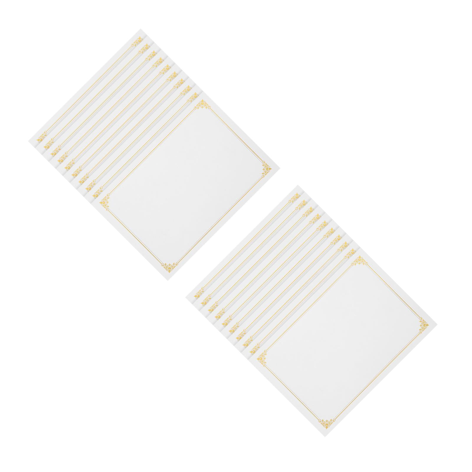 Masteelf 20 pcs Blank Award Certificate Paper Certificate Inner Paper ...