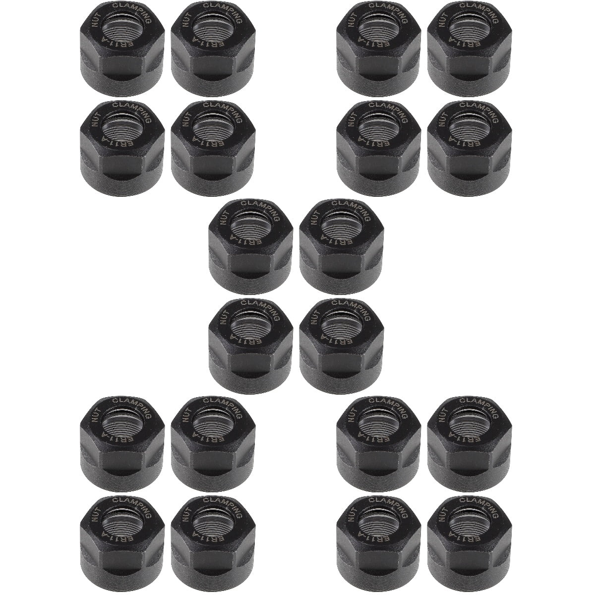 Masteelf 20-Piece Chromium Steel Collet Clamping Nut Set Compatible ...