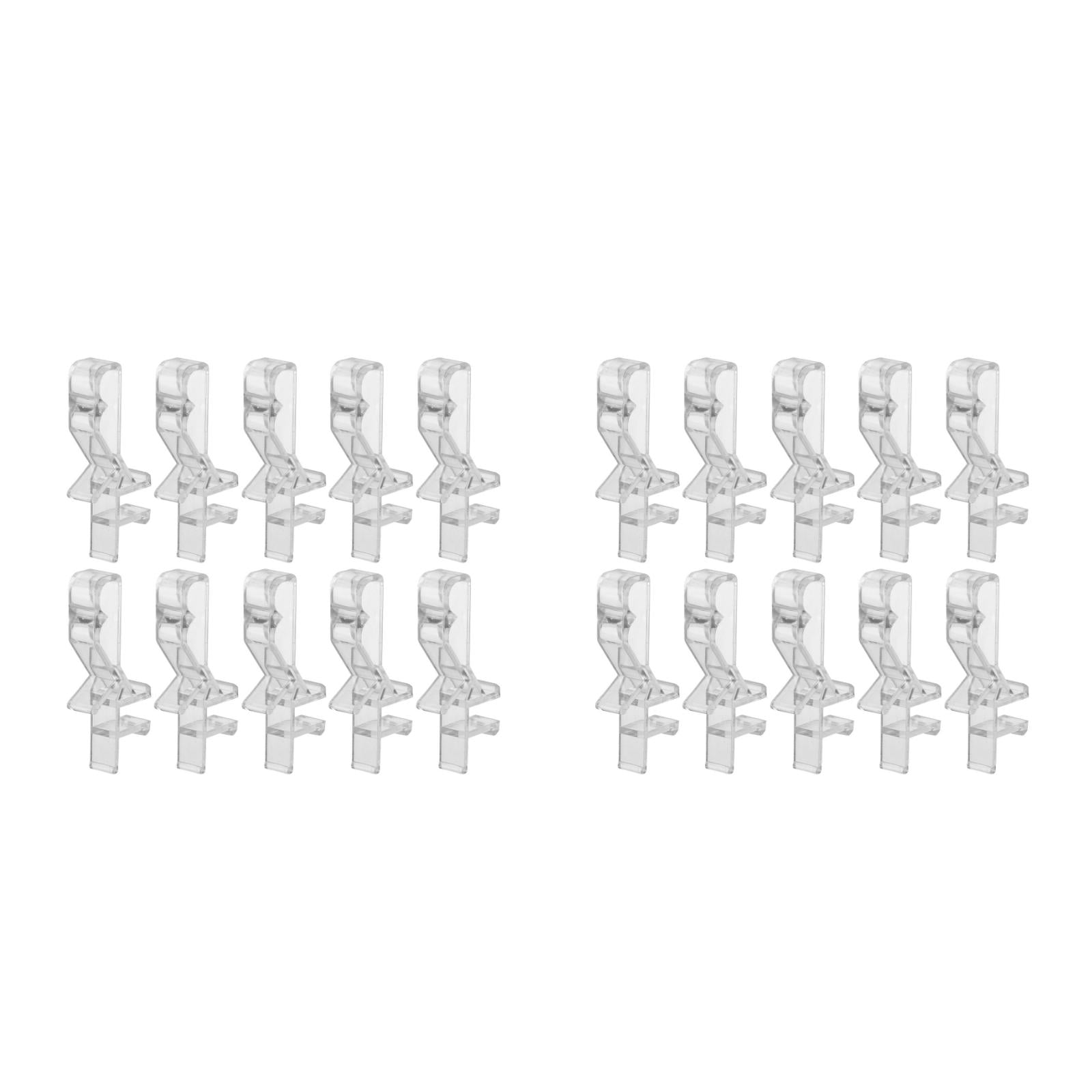 Masteelf 20 pcs Clear Plastic Blinds Clips Hidden Valance Clips For ...