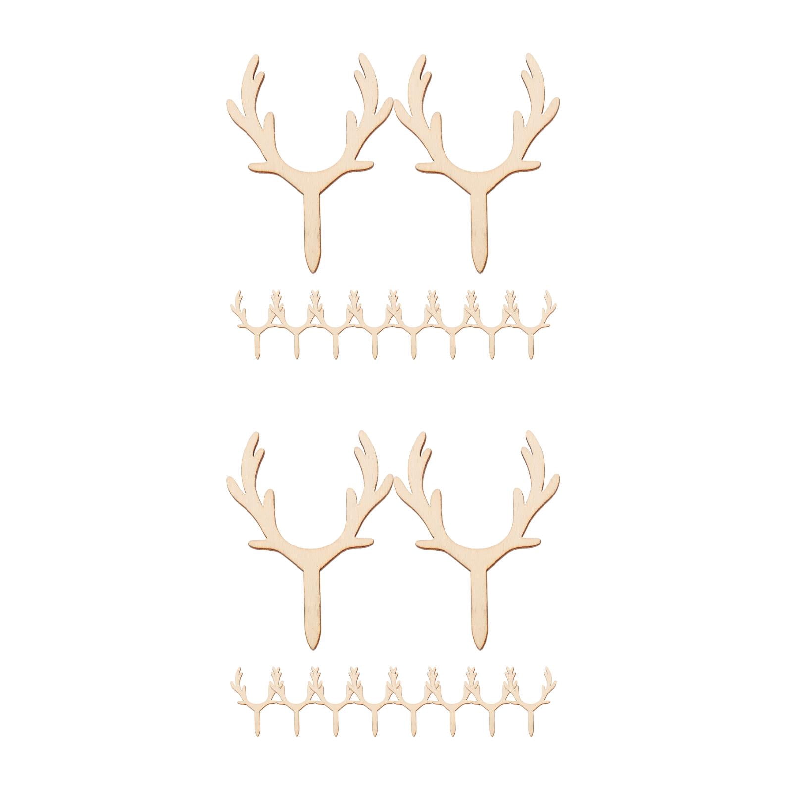 Masteelf 20 pcs Deer Cupcake Topper Mini Antlers Cake Toppers Boho Cake ...