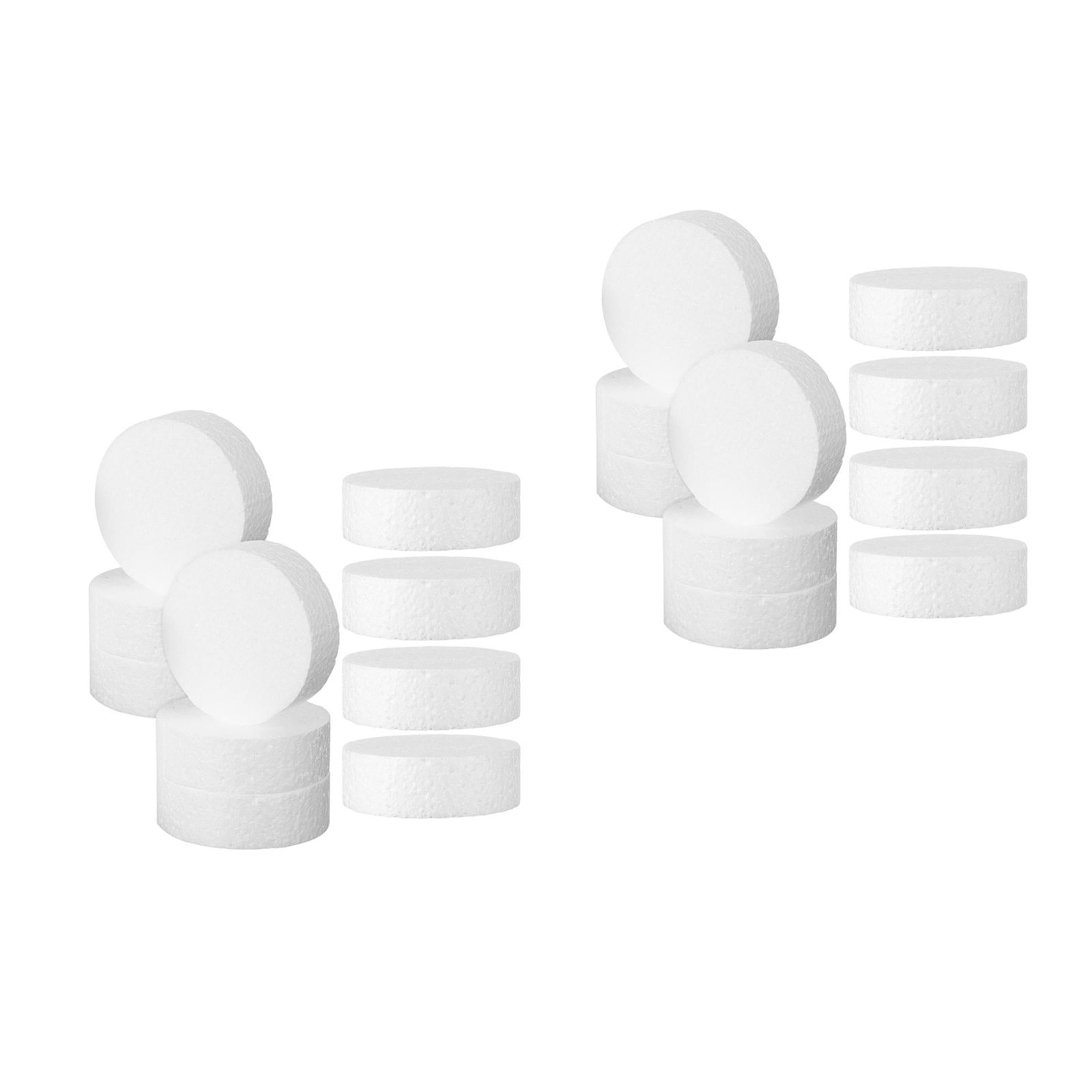 Masteelf 20 pcs Foam Cylinder Shape Polystyrene Cupcake Dummies Cake ...