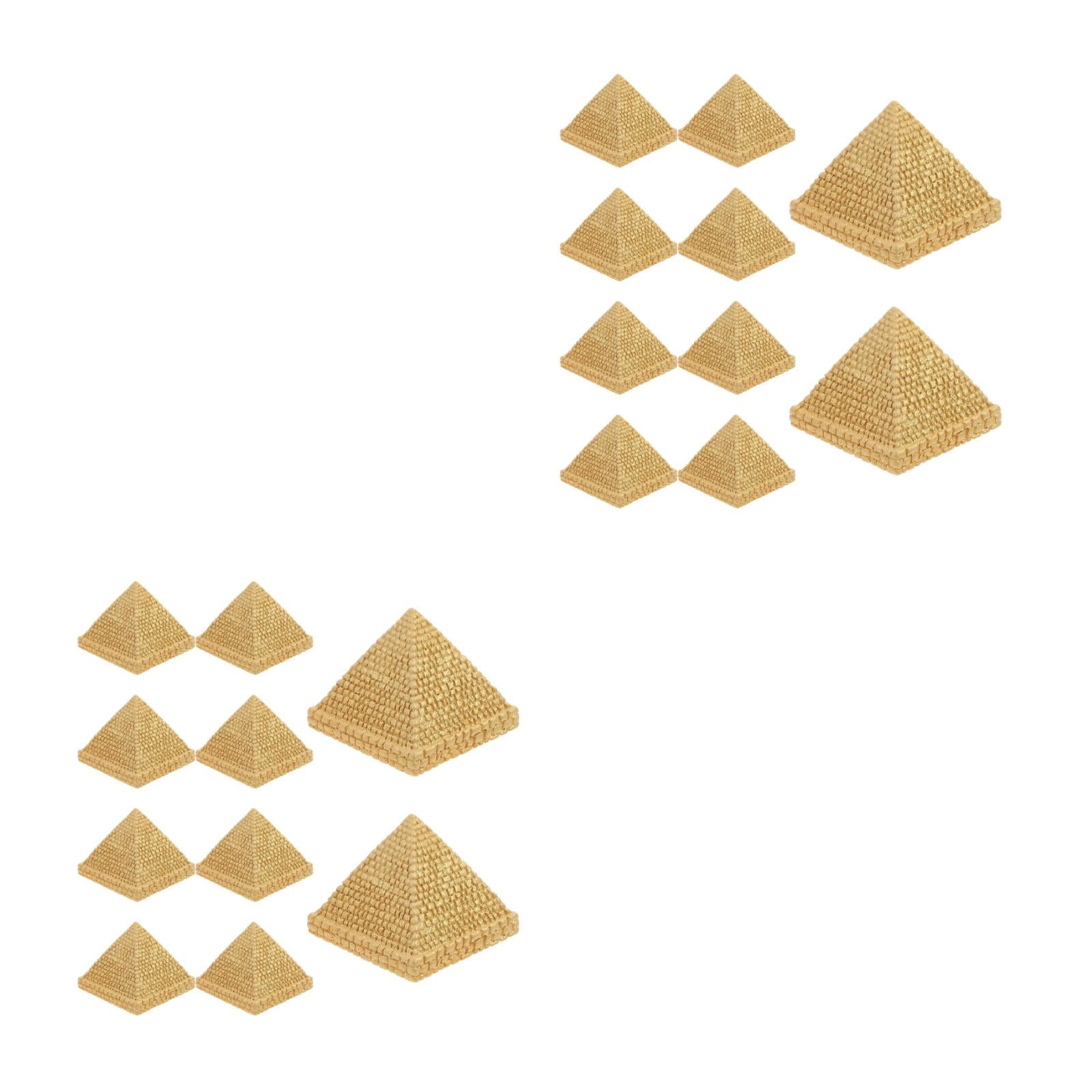 Masteelf 20 pcs Mini Egyptian Pyramid Statue Resin Pyramid Figurine ...