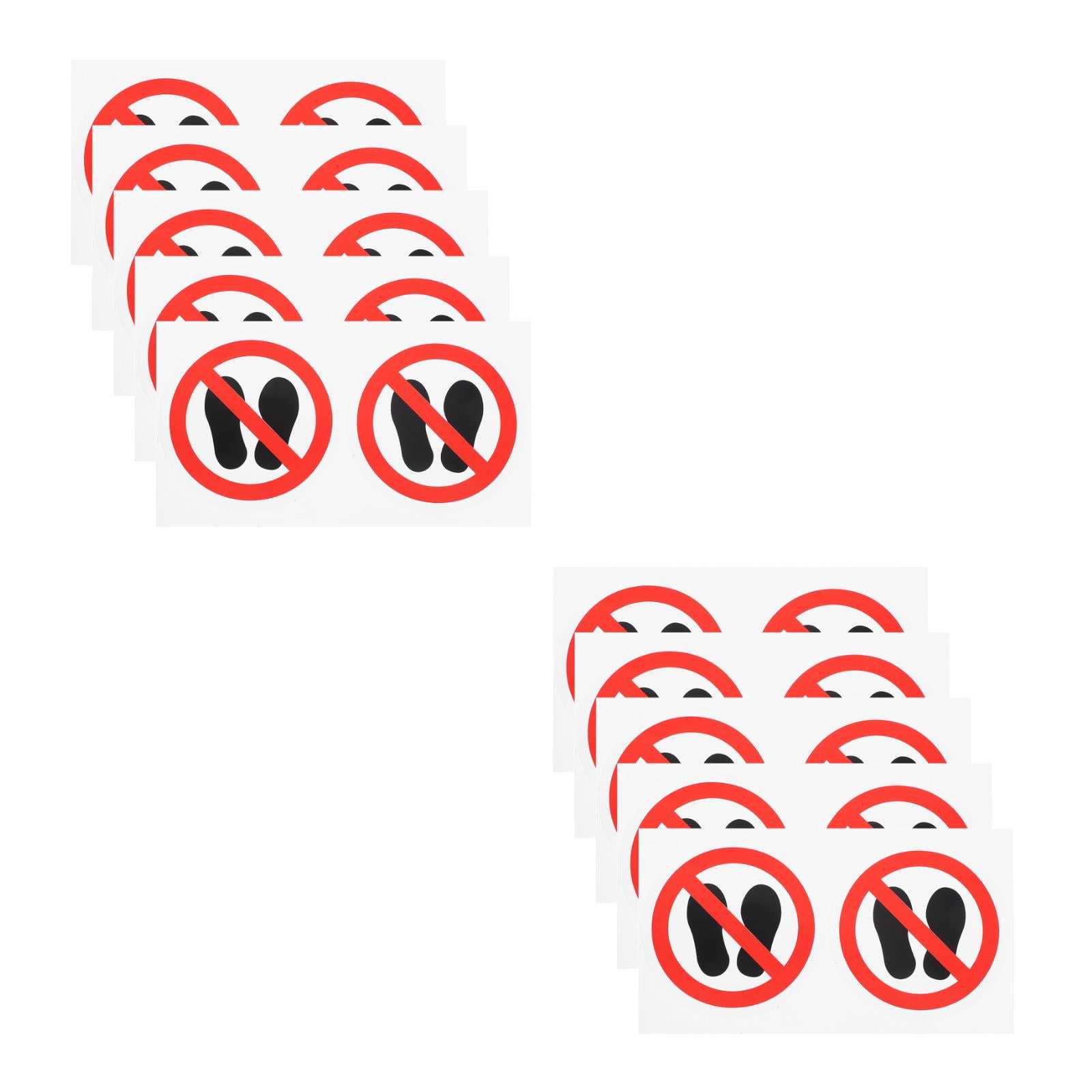 Masteelf 20 pcs No Step Stickers Safety Label Decals No Stepping Label ...