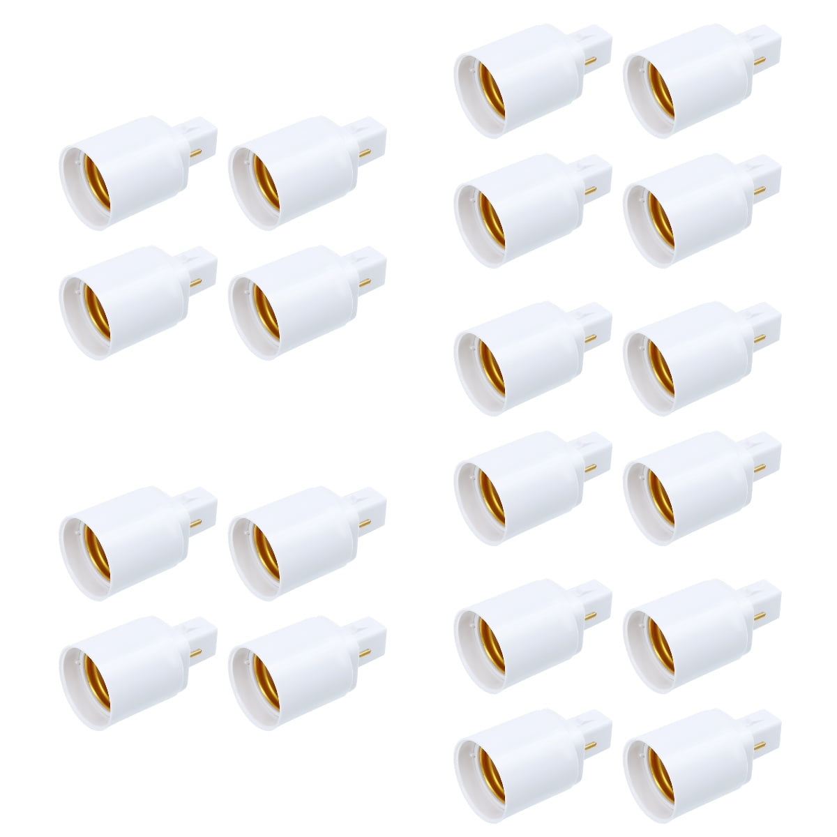 Masteelf 20 pcs Professional G24D to E27 2 Pin Light Bulb Socket ...
