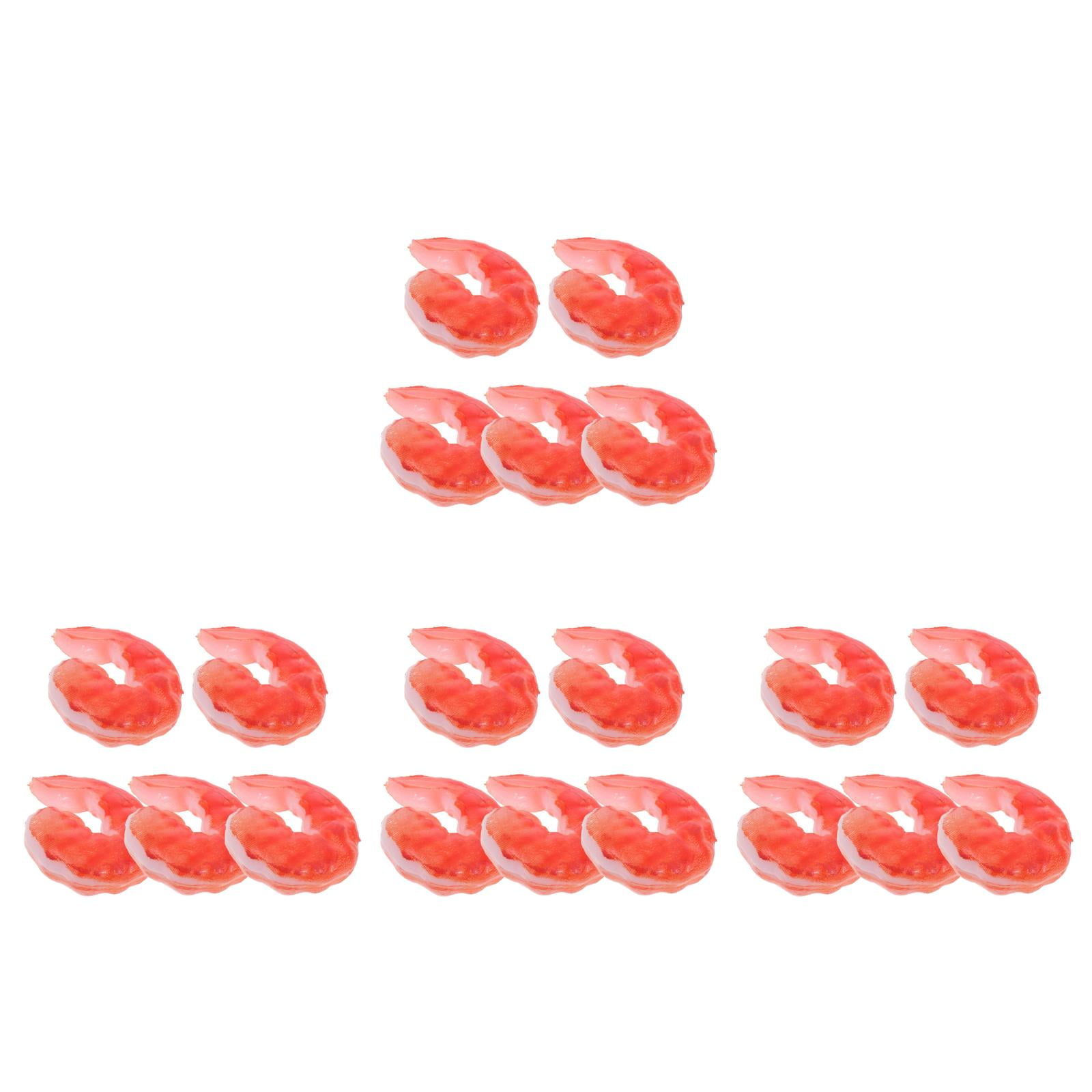 Masteelf 20 pcs Realistic Artificial Shrimp Models Lifelike Plastic ...