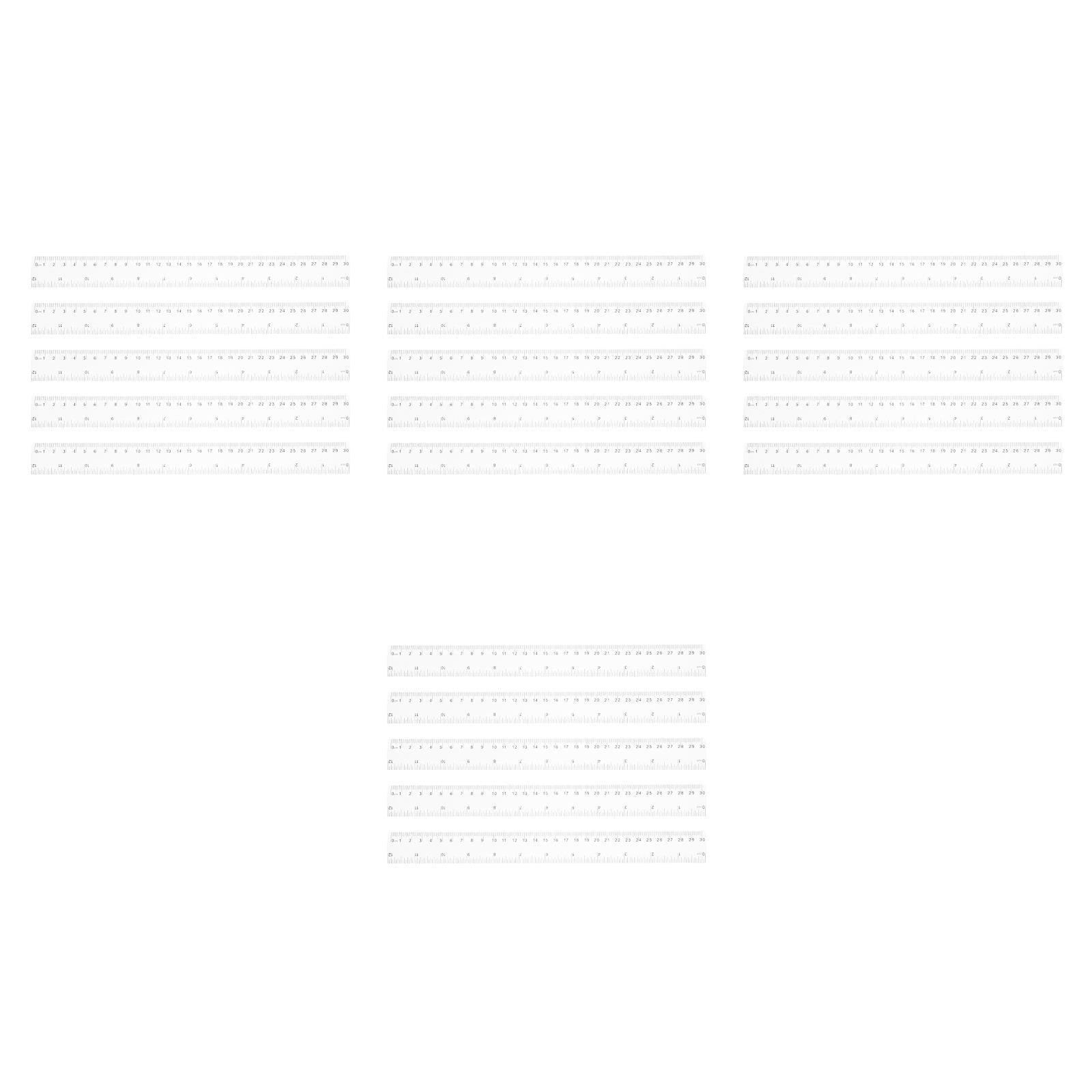 Masteelf 20 pcs Students Rulers Measuring Ruler Plastic Ruler Reusable ...