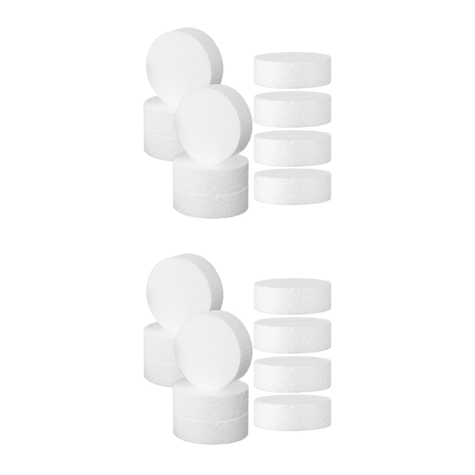 Masteelf 20 pcs White Foam Cylinder Blocks DIY Polystyrene Foam ...