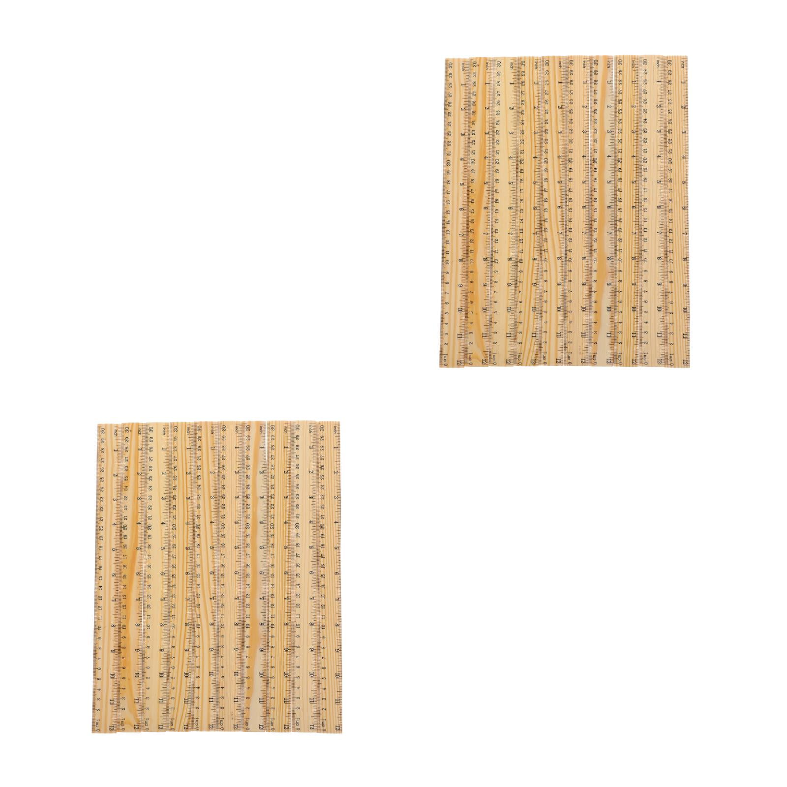 Masteelf 20 pcs Wooden Ruler Wood Measuring Ruler Wood Rulers Scale ...