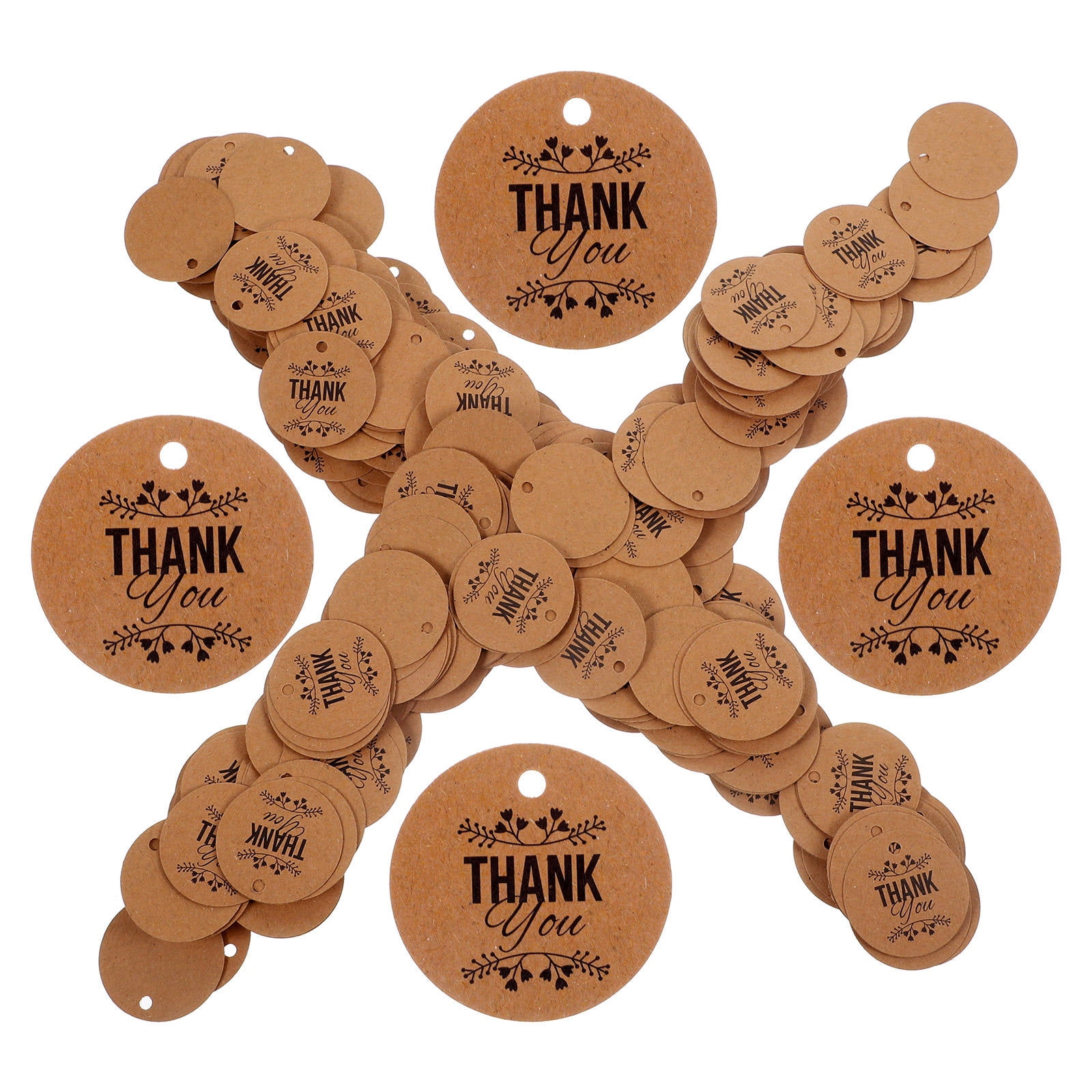 Masteelf 200 Pcs Blank Gift Hanging Tags Round Thank You Stickers Bride ...