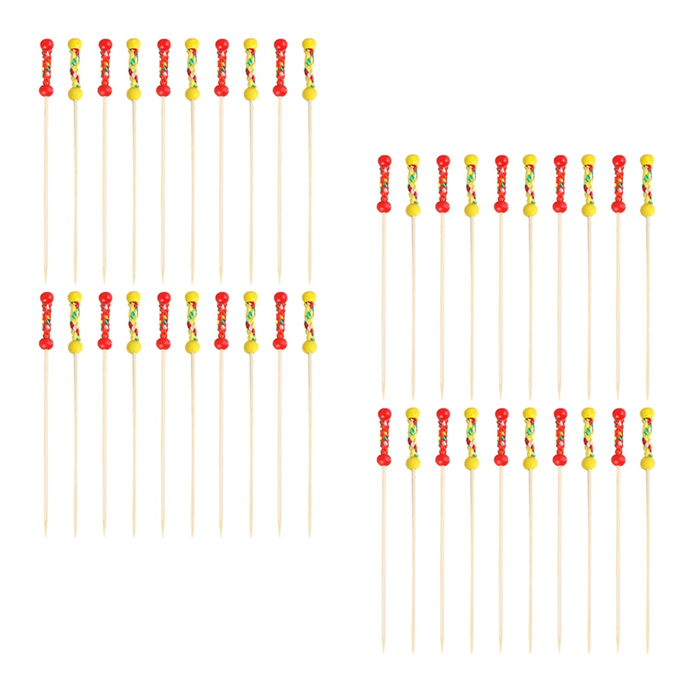 Masteelf 200 Pcs Fruit Cake Picks Party Toothpicks for Appetizers Short ...