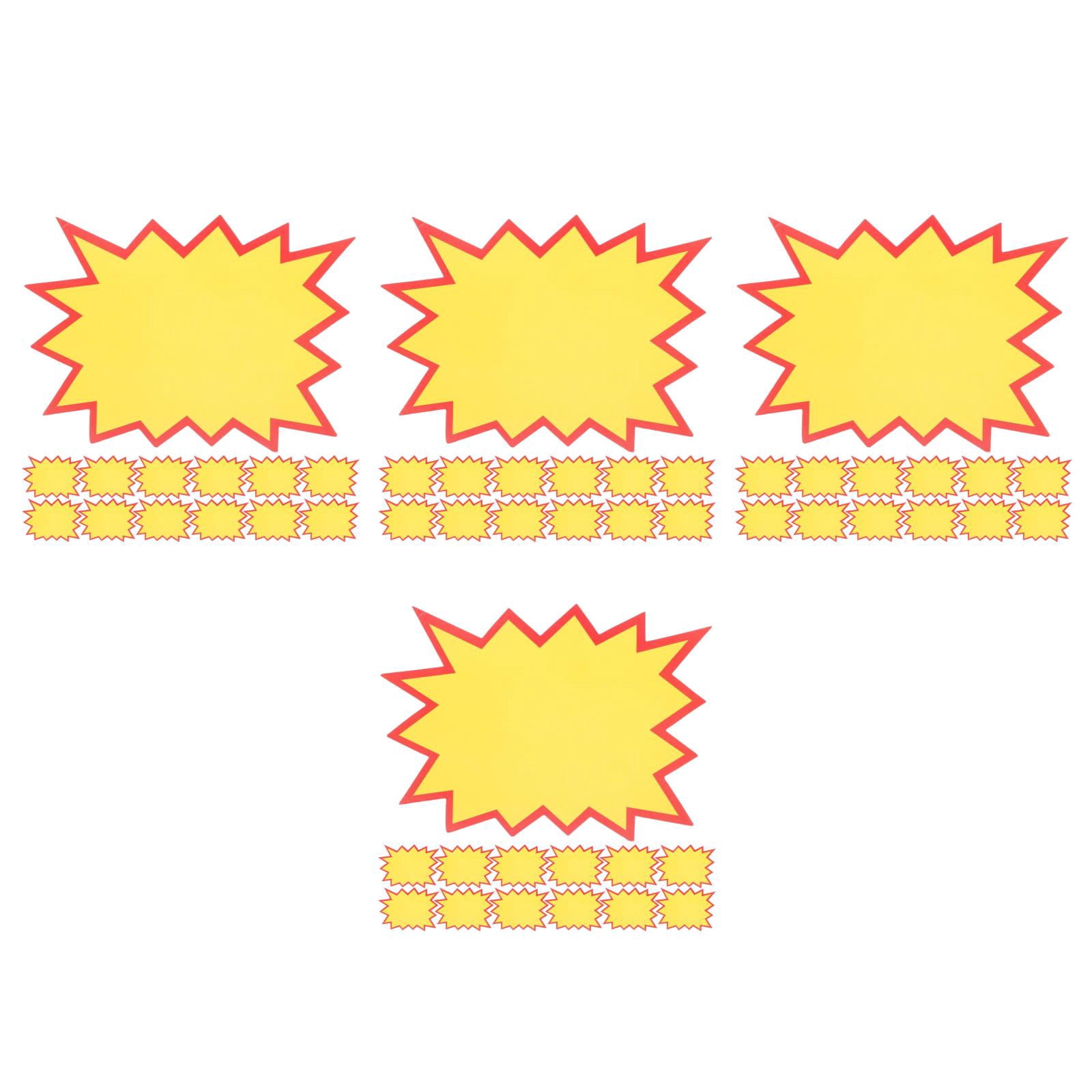 Masteelf 200 pcs Price Signs Burst Star Cutouts Signs Blank Star Shape ...