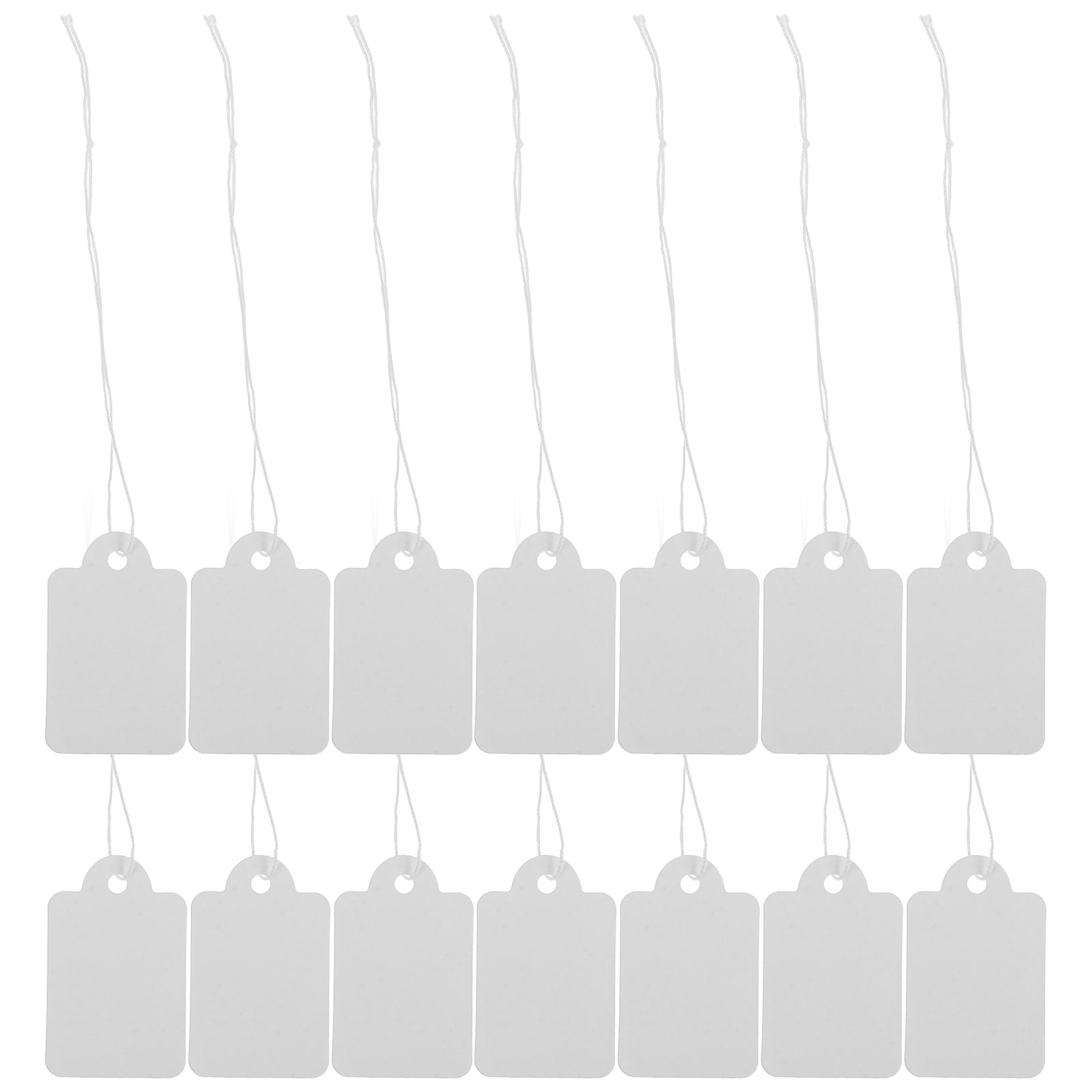 Masteelf 200pcs White Prices Tags With String Attached Papers Hang Tags ...