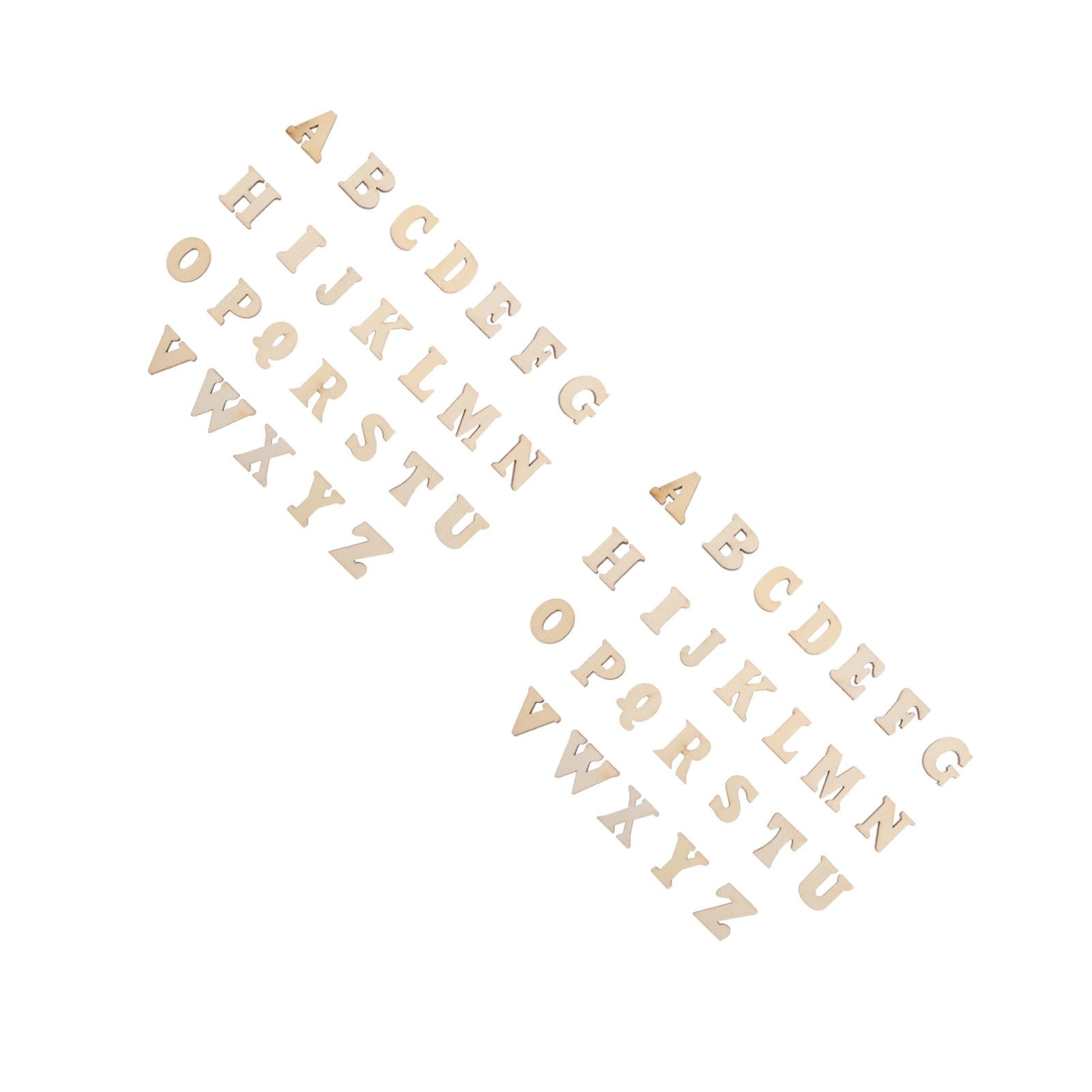 Masteelf 208 pcs Wood Letters For Crafts Small Unfinished Wood Alphabet ...