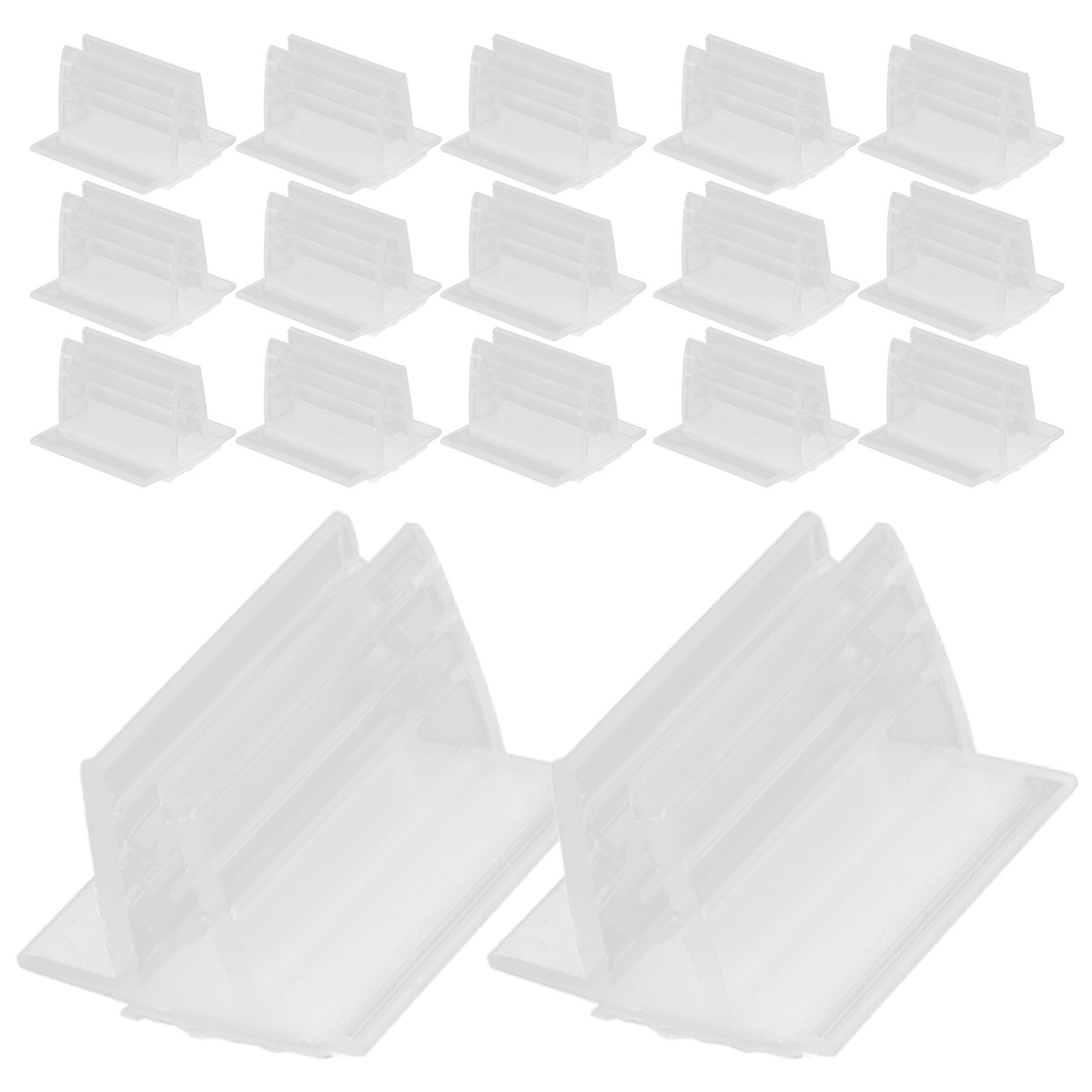 Masteelf 20PCS Shelf Label Holder Clear Plastic Shelves Clip Wood Metal ...