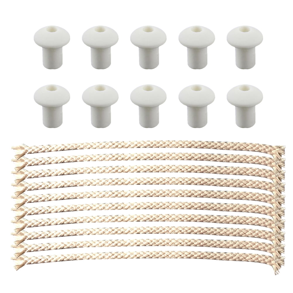 Masteelf 20PCS Wick Thread Ceramic Wicks Kit Alcohol Burner Cotton Wick ...