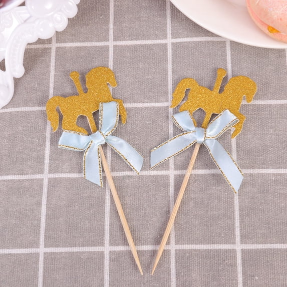 Masteelf 20Pcs Cute Carousel Cake Toppers Adorable Cupcake Dessert ...