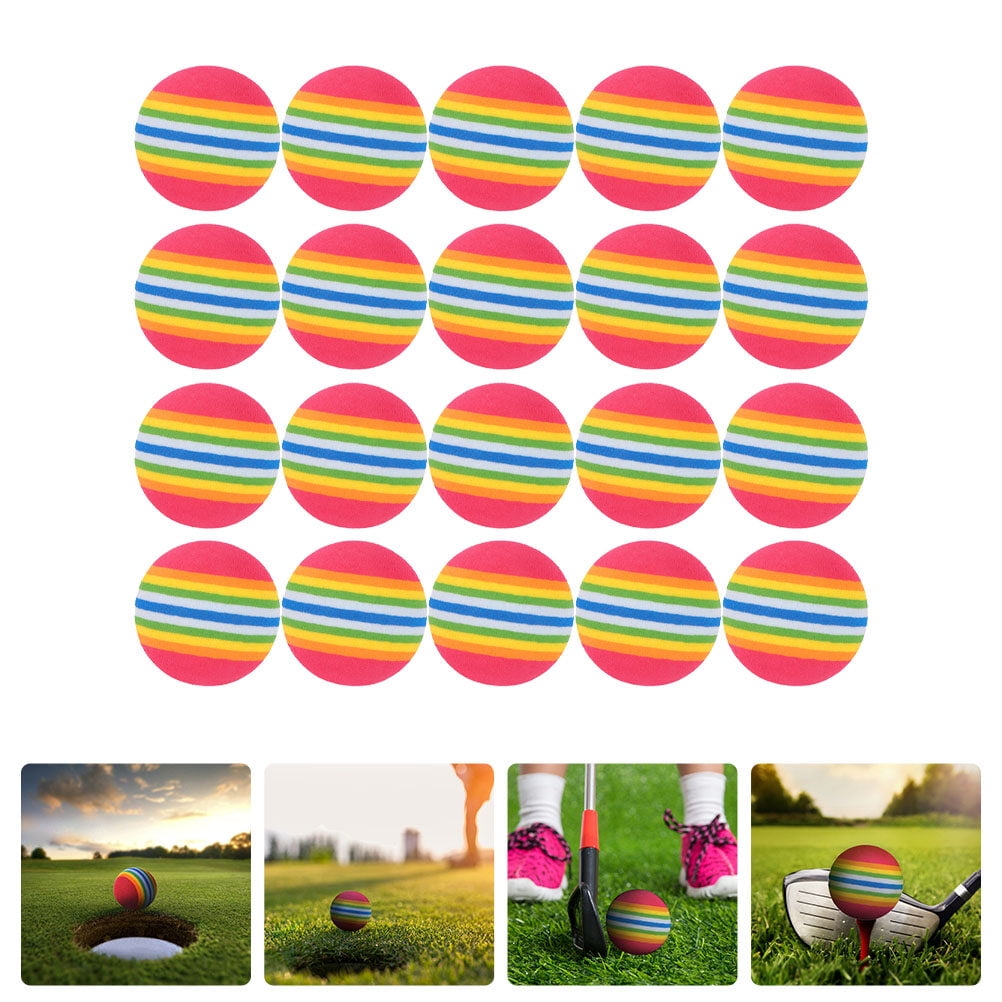 Masteelf 20pcs 42mm Golfs Rainbow Ball Indoor Golfs Hitting Putting ...