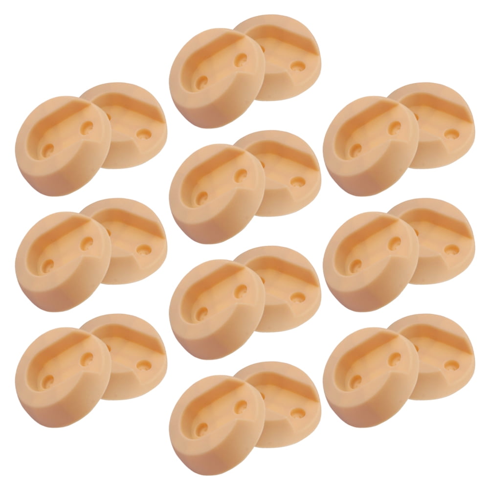 Masteelf 20pcs Closet Rod Bracket Closet Rod Support Plastic Towel Rod Flange Holders 28mm ...