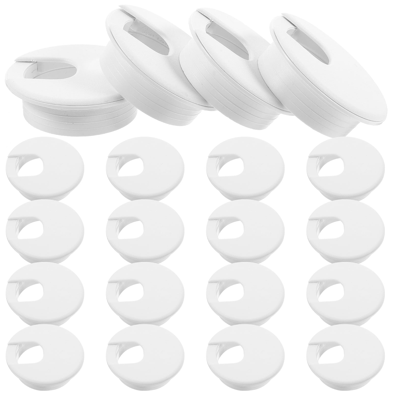 Masteelf 20pcs Desk Grommet Desktop Cable Hole Covers Round Cord Hole ...