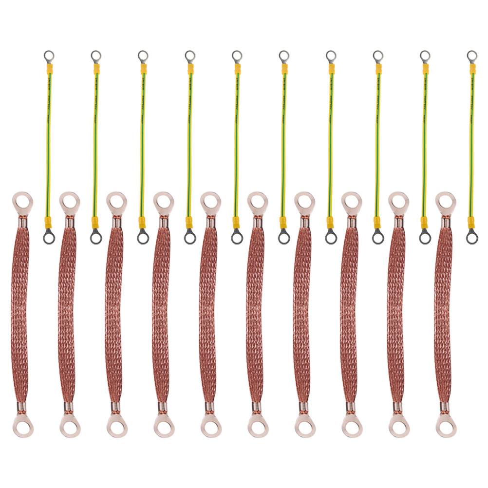 Masteelf 20pcs Engine Braided Ground Strap Roll Copper Grounding Cable ...