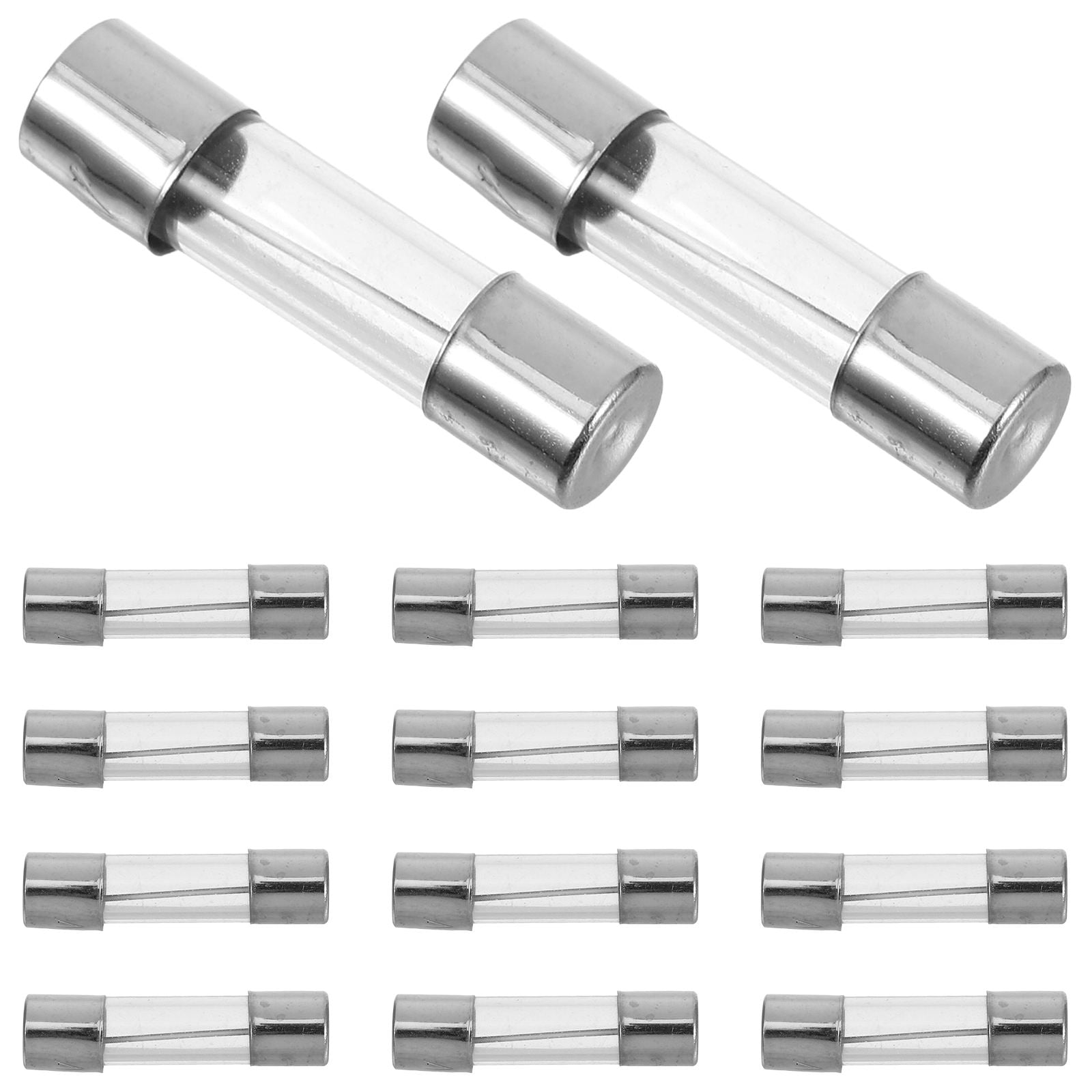 OFFIGAM Ceramic Fuse Fast Blow Glass Fuses Silver 20pcs for Electrical ...