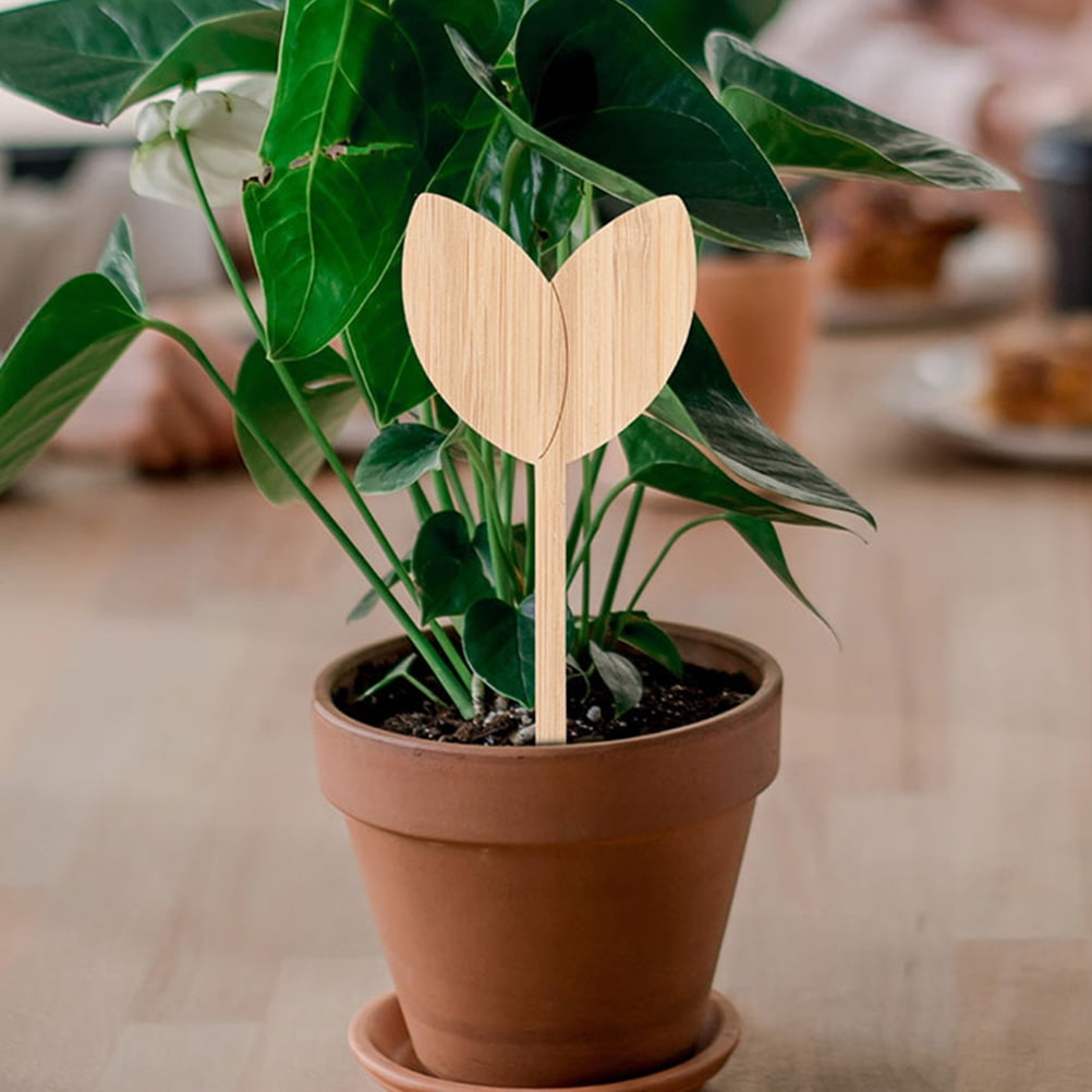 Masteelf 20pcs Light Brown Wood Plant Markers for Garden Easy Insert ...