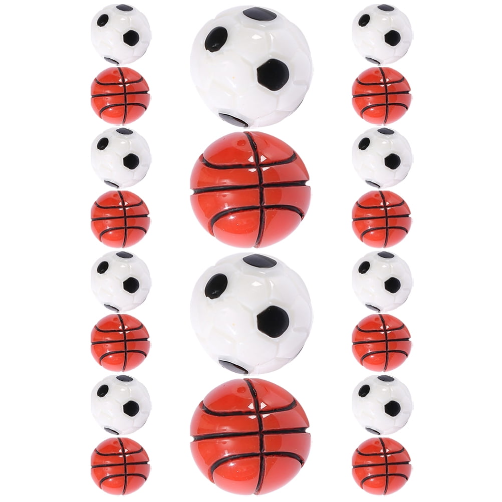 Masteelf 20pcs Miniature Sports Balls Set Resin Decor Assorted Colors ...