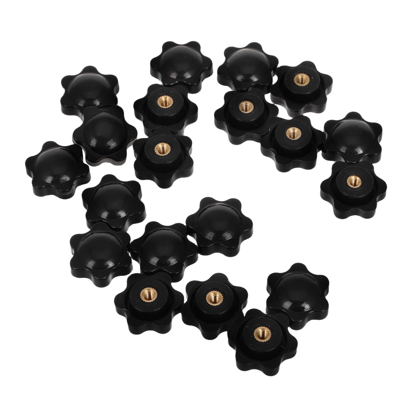 Masteelf 20pcs Plastic Star Knobs Threaded Knobs Hexagon Head Thru Knob Clamping Knobs Jig Knobs ...