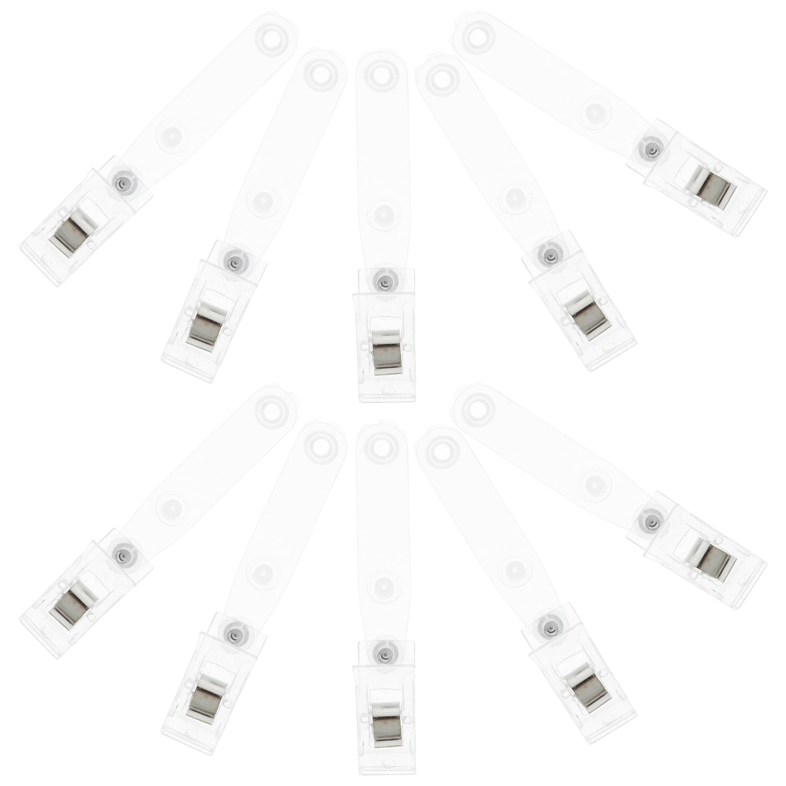 Masteelf 20pcs Small Badge Holders with Clear Straps Plastic Name Badge ...