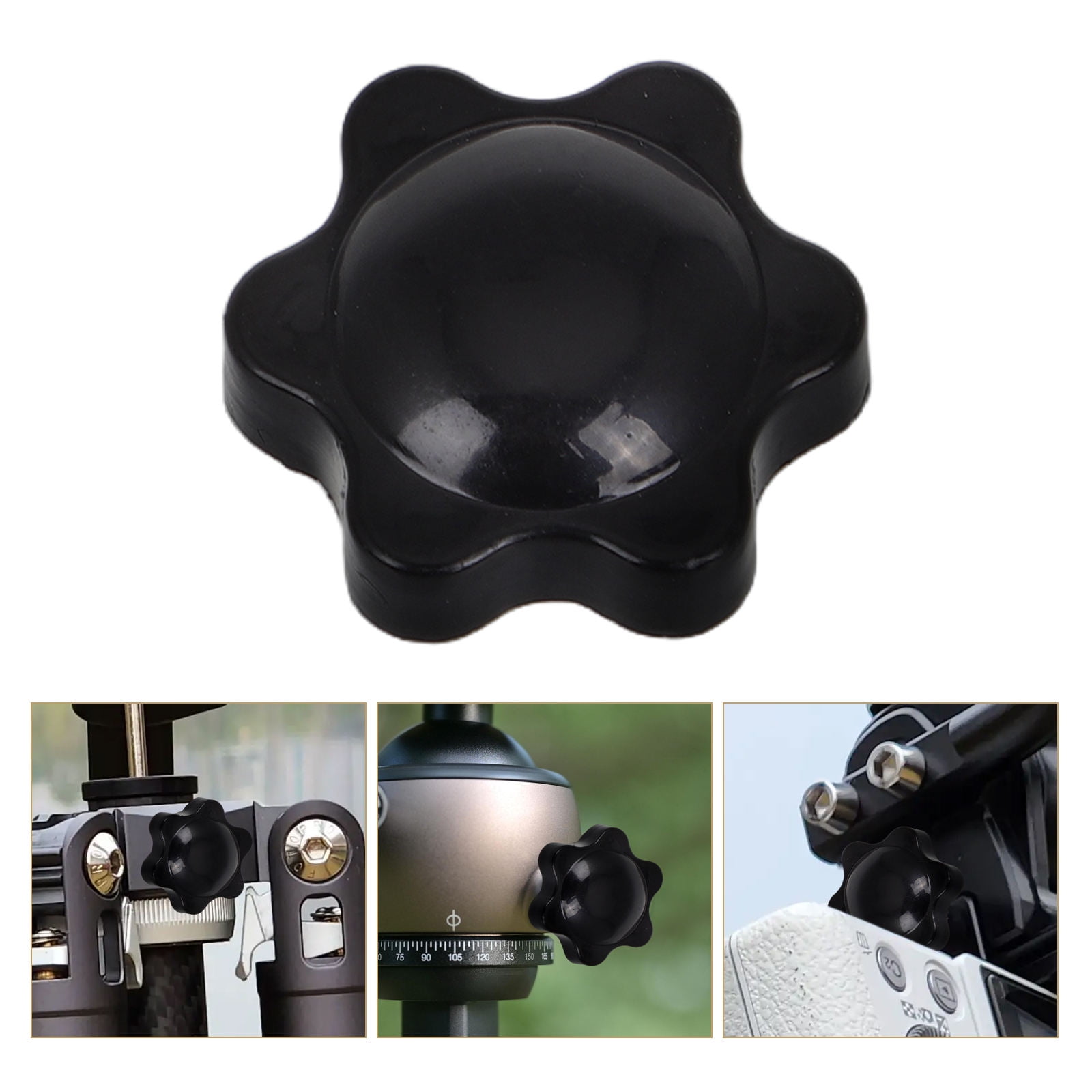 Masteelf 20pcs Star Knob Plastic Hexagon Head Thru Knobs Female Thread Clamping Nuts Screw On ...