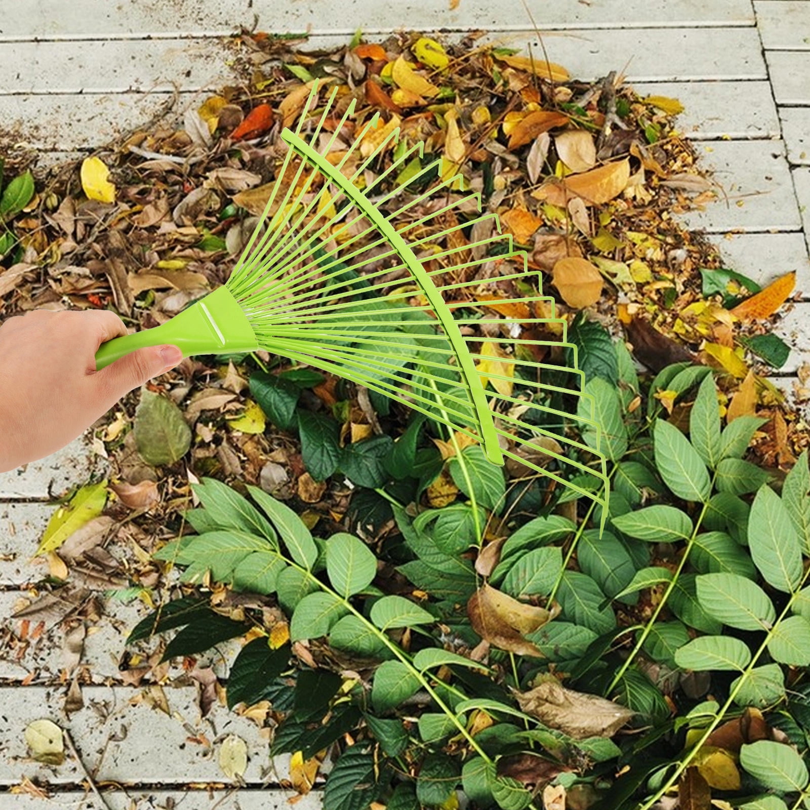 Masteelf 22 Teeth Rake Garden Leaf Rakes for Lawns Heavy Duty Dark ...