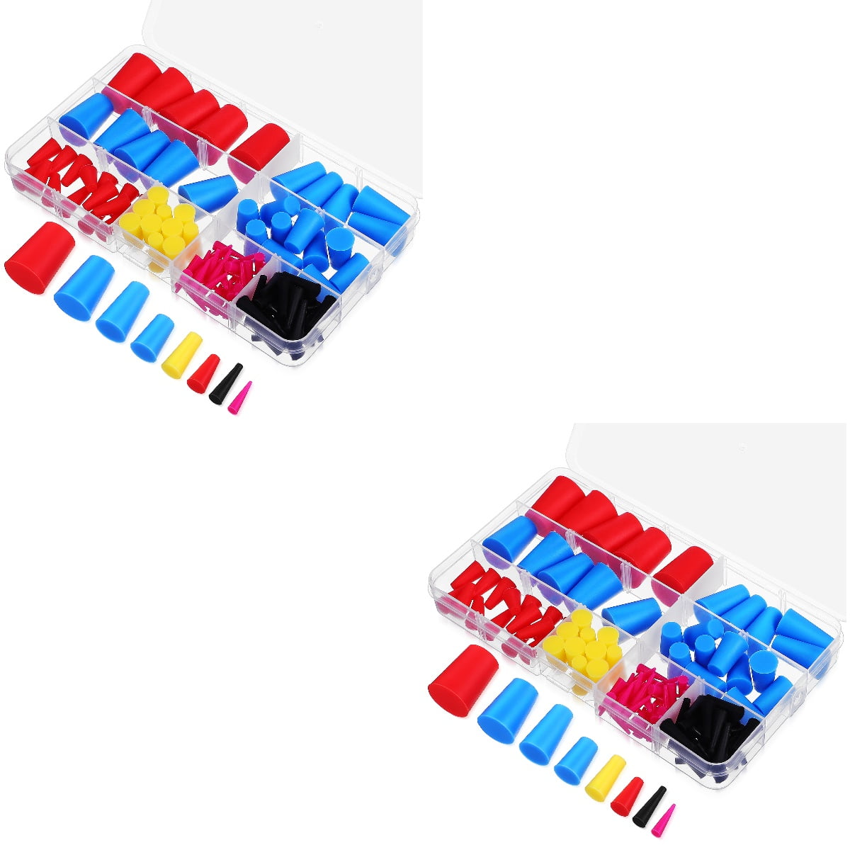 Masteelf 220 pcs Tube Stoppers Silicone Stoppers Plugs Lab Stoppers ...