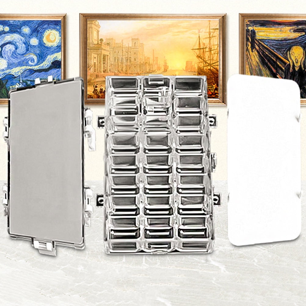 Masteelf 24 Compartments Paint Box Folding Paint Tray Watercolor ...