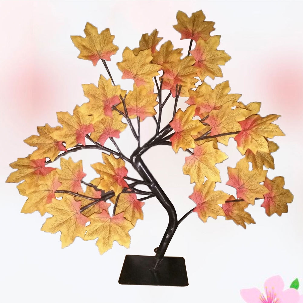 Masteelf 24 Light Hanging Maple Tree Decor Fixtures Bedroom Night into ...